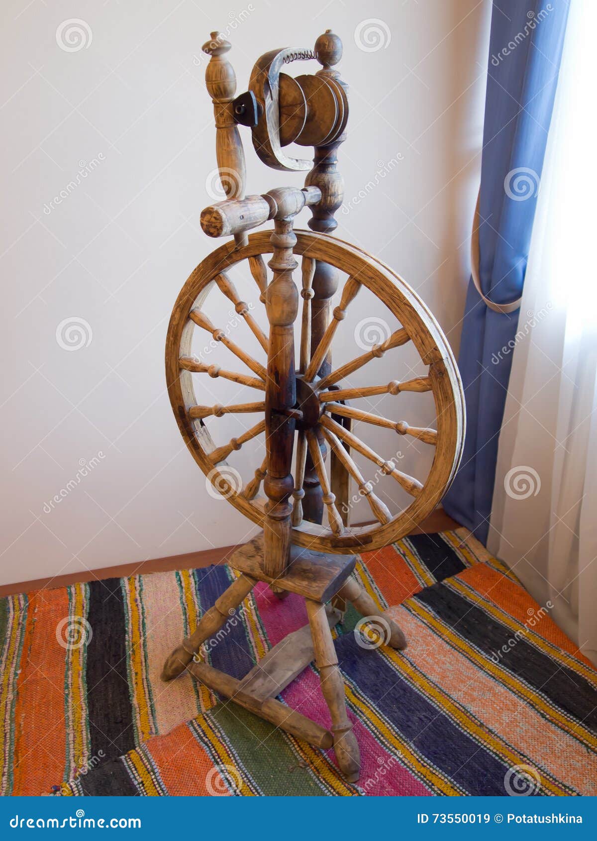 Former Russian Spinning Wheel for Thread Stock Image - Image of former ...