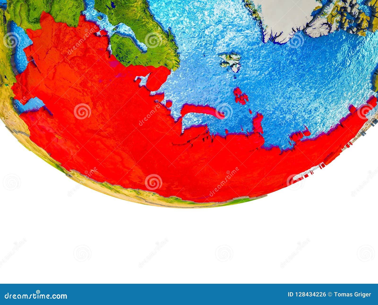 Former Soviet Union on 3D Earth Stock Illustration - Illustration of ...