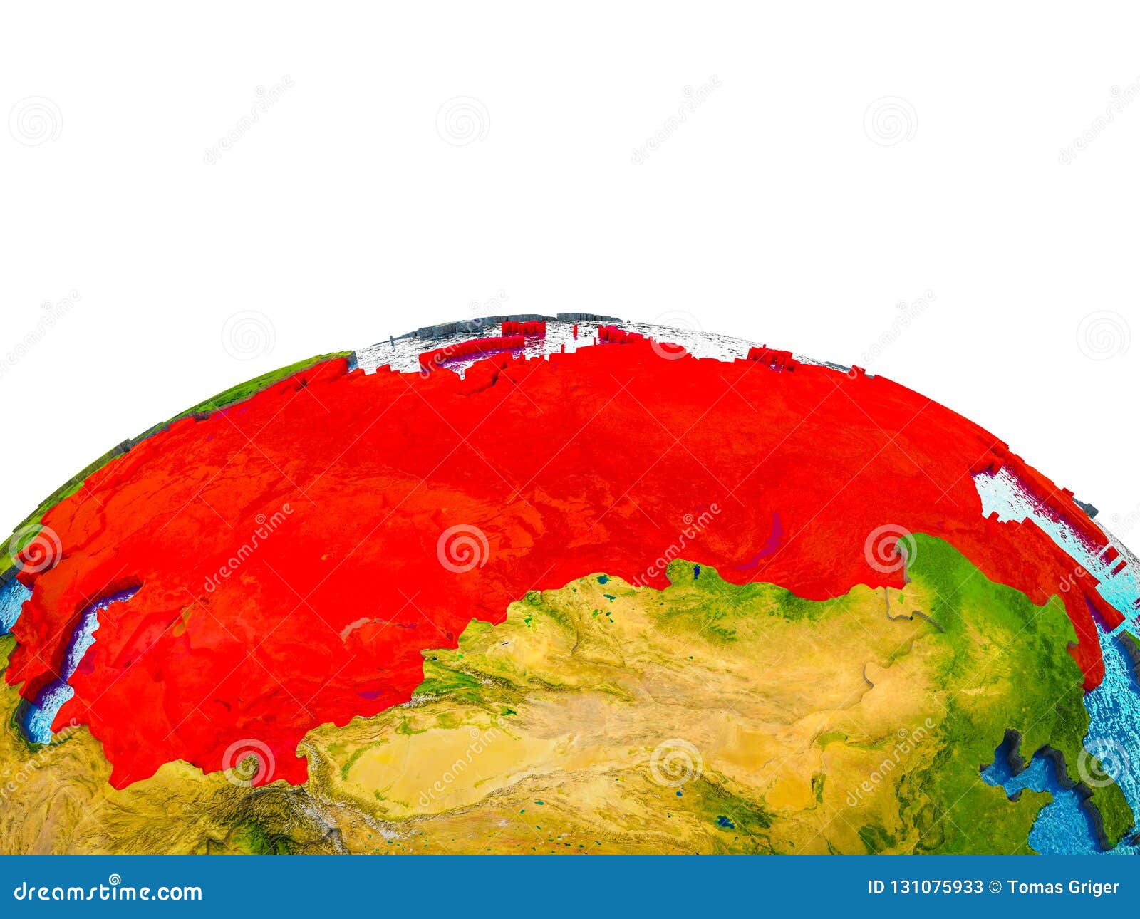 Former Soviet Union on 3D Earth Stock Illustration - Illustration of ...
