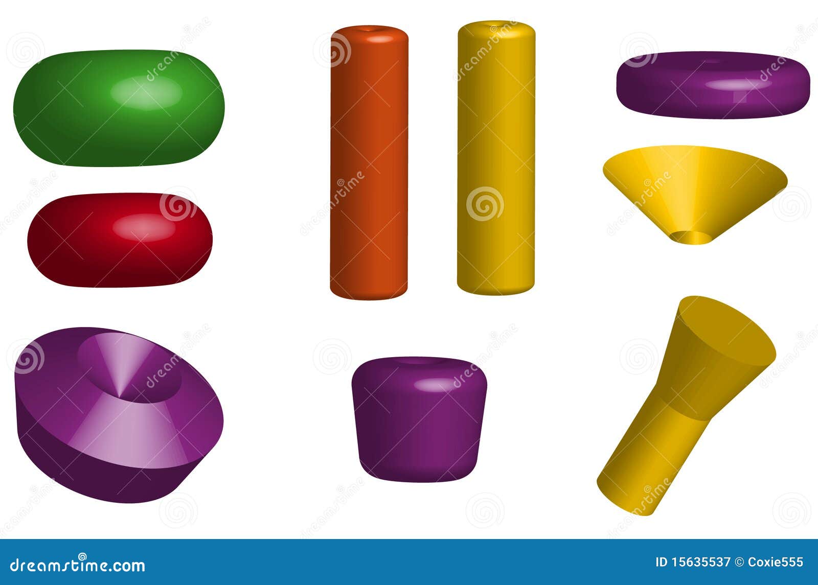 Formes illustration stock. Illustration du cylindre, perception - 15635537