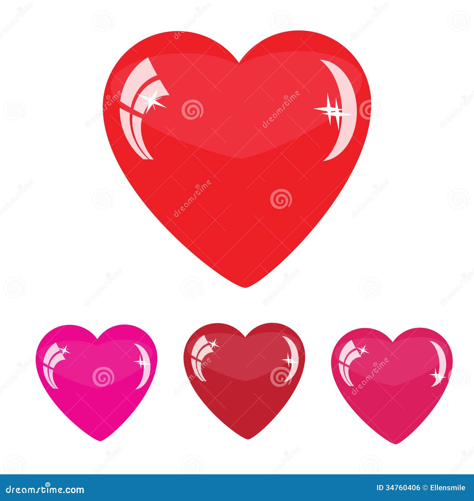 Formes de coeur illustration stock. Illustration du abstrait - 34760406