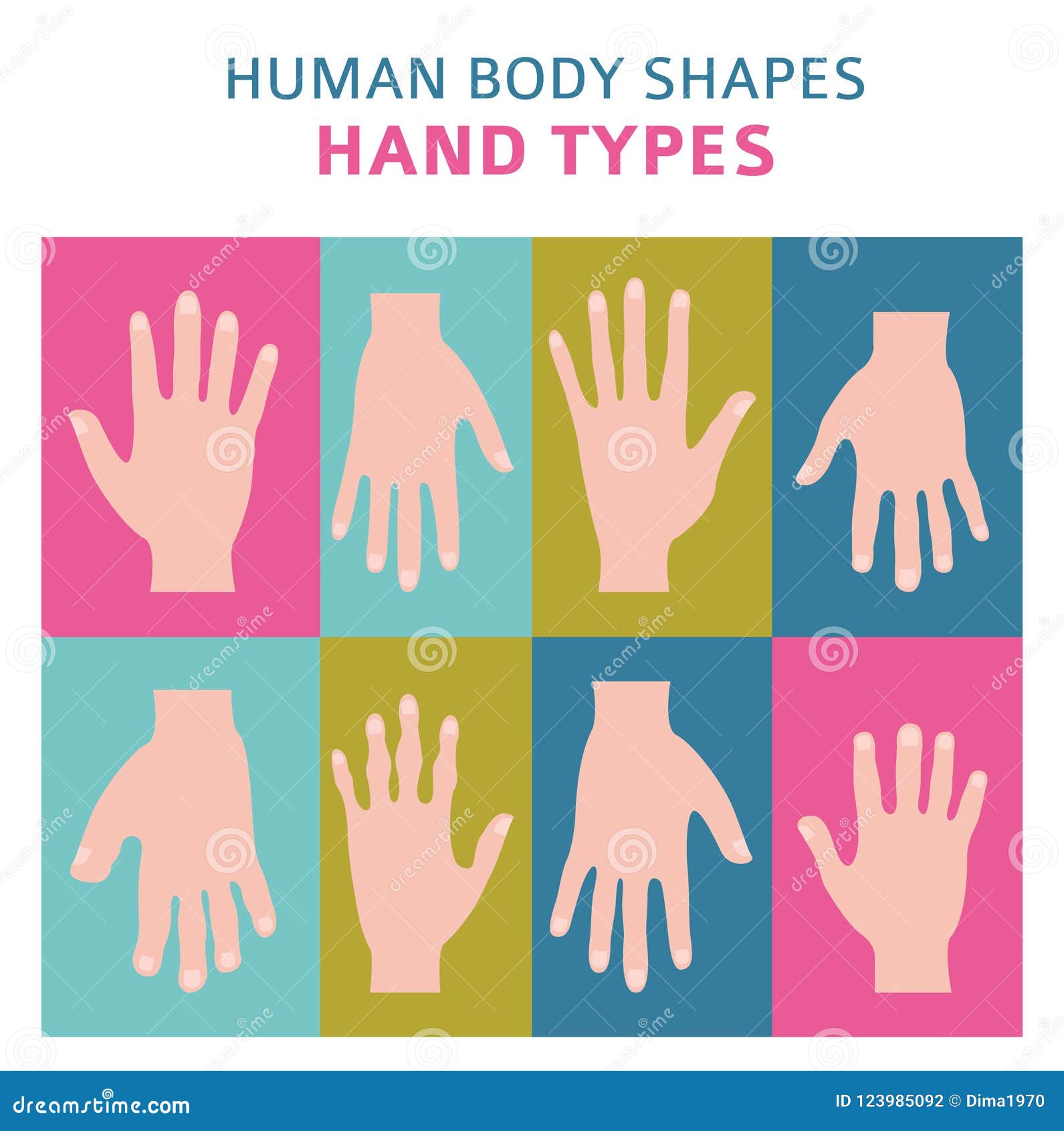 Formes De Corps Humain Types Ensemble De Main D'icône Illustration de ...