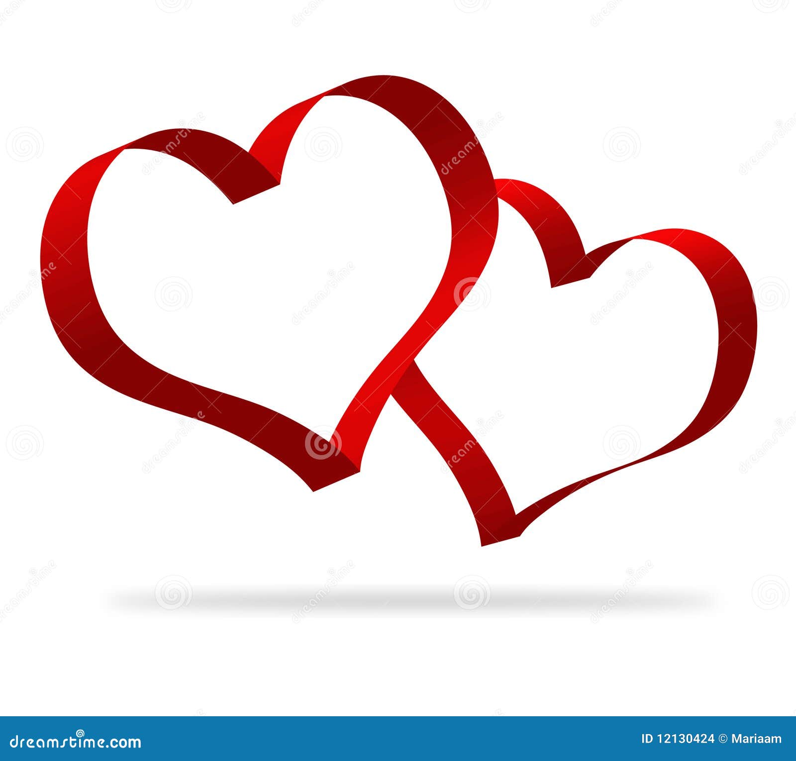 Formes du coeur 3d illustration stock. Illustration du coeurs - 12130424