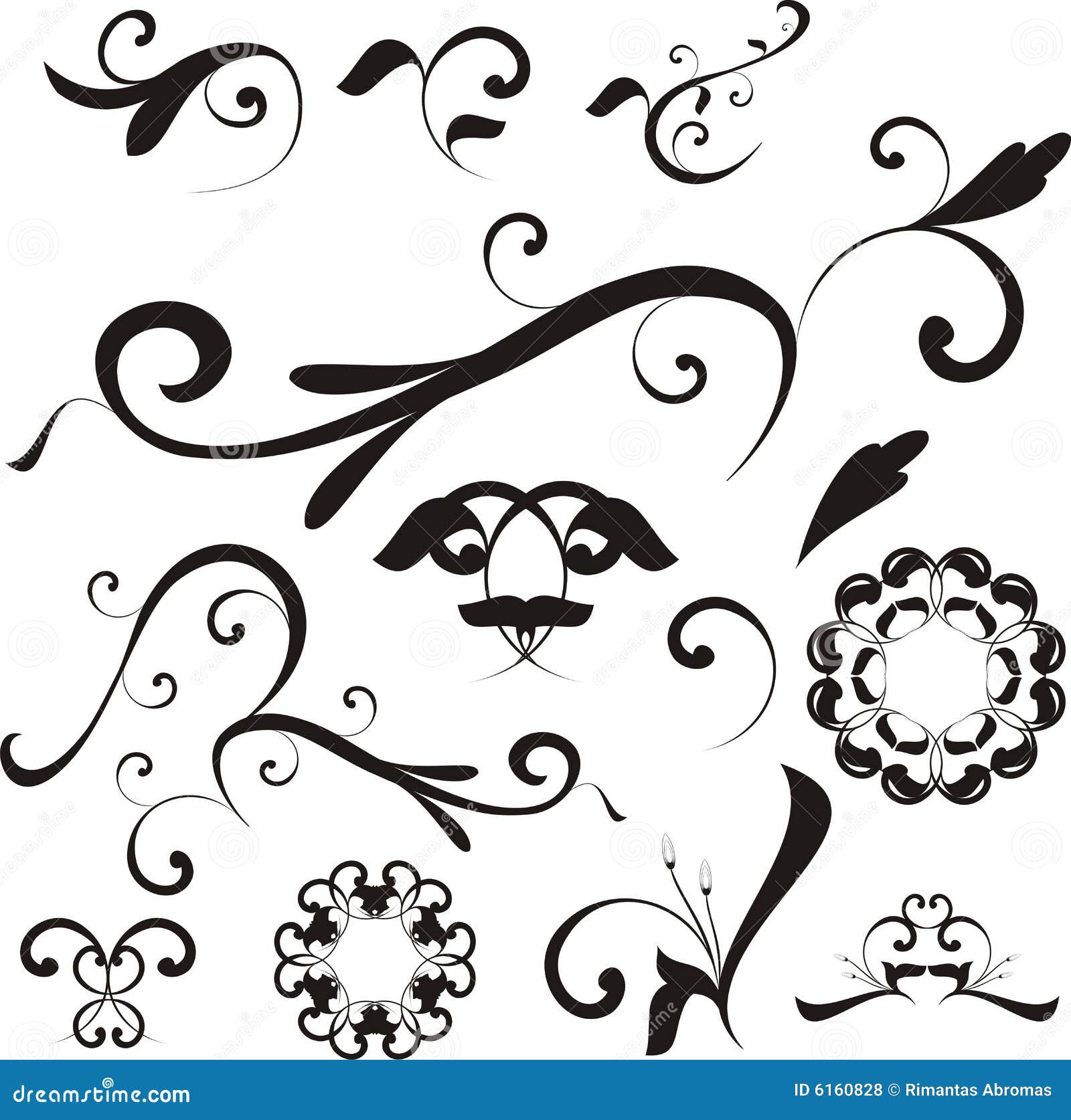 Formes florales de vecteur illustration de vecteur. Illustration du ...