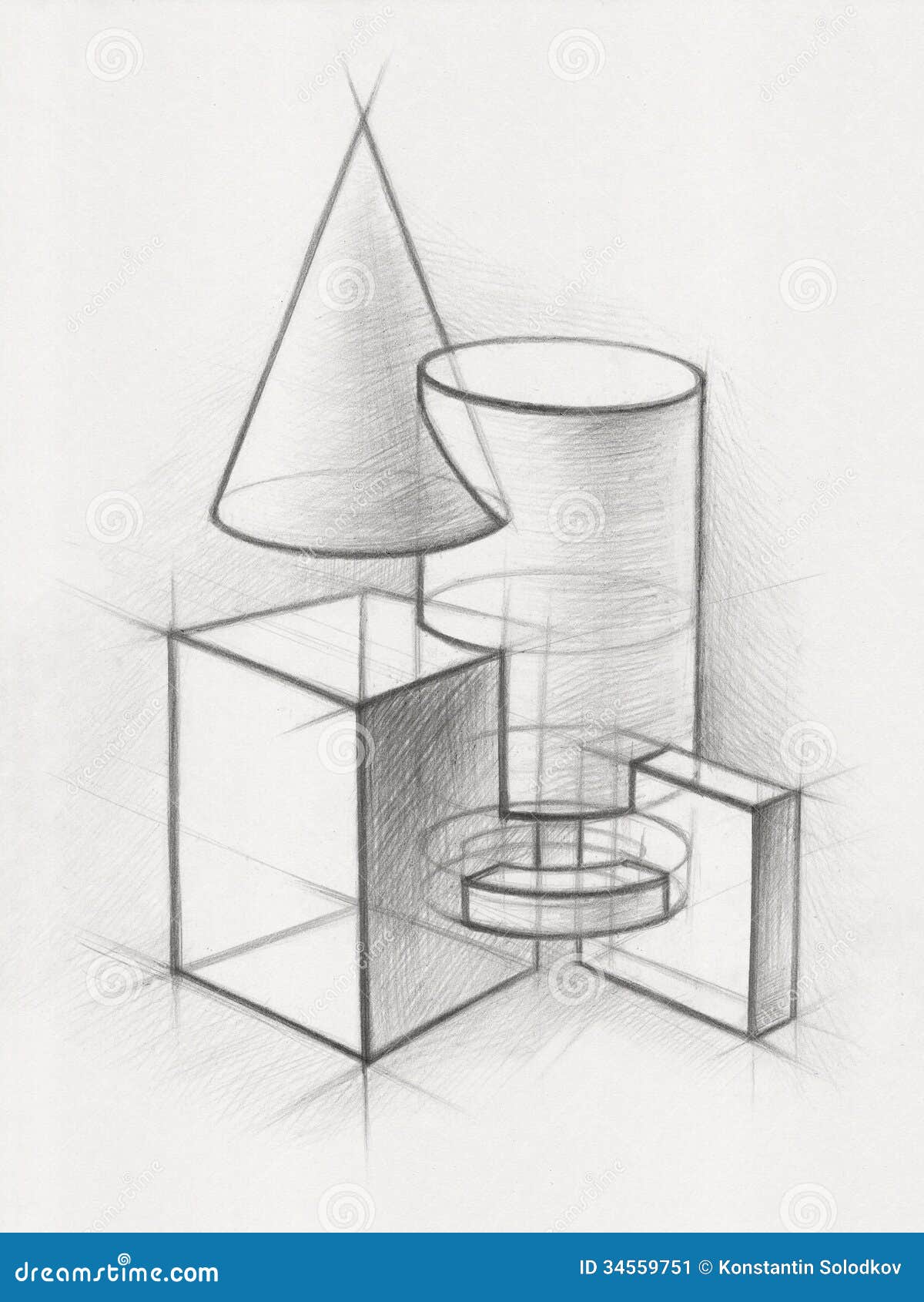 Formes Géométriques Solides Illustration Stock - Illustration du image ...