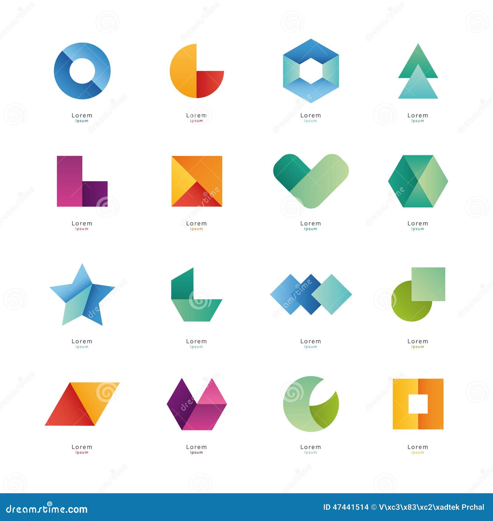 Formes Géométriques Simples Illustration Stock - Image: 47441514