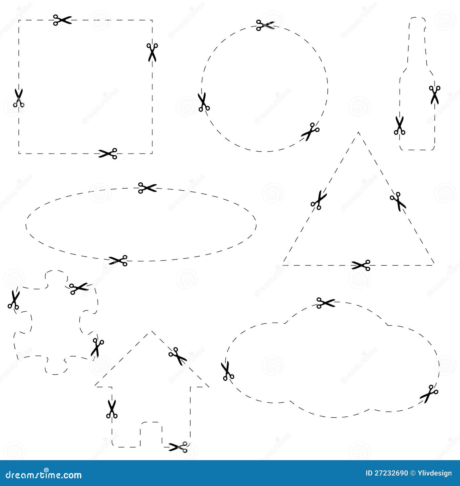 Formes pour le découpage illustration de vecteur. Illustration du ligne ...