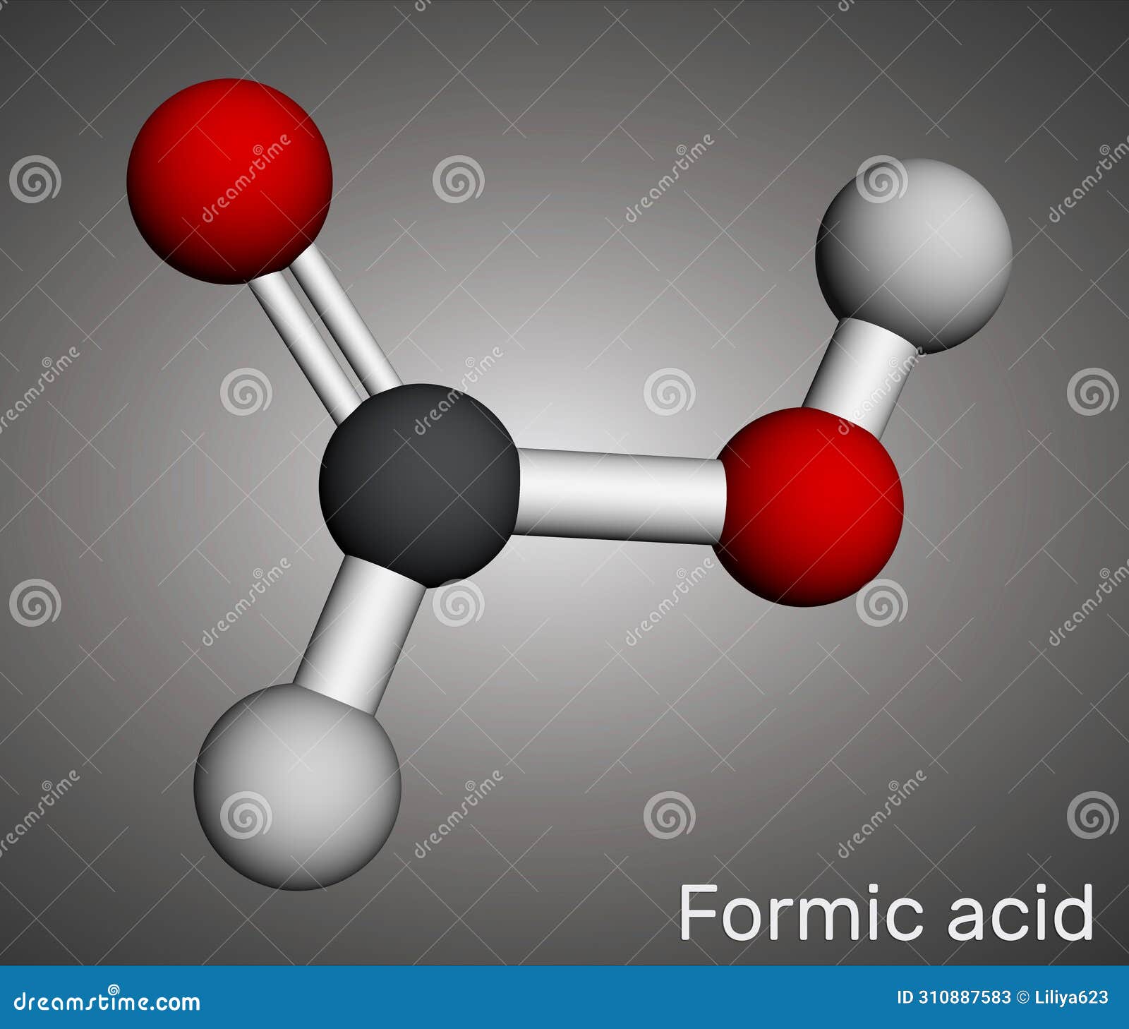 Formic Acid Molecular Structure, 3d Model Molecule, Carboxylic Acid ...