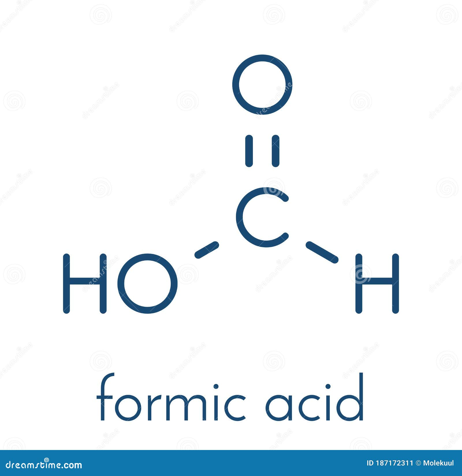Formic Acid Molecule. Present in Ant Venom and in Stinging Nettle ...