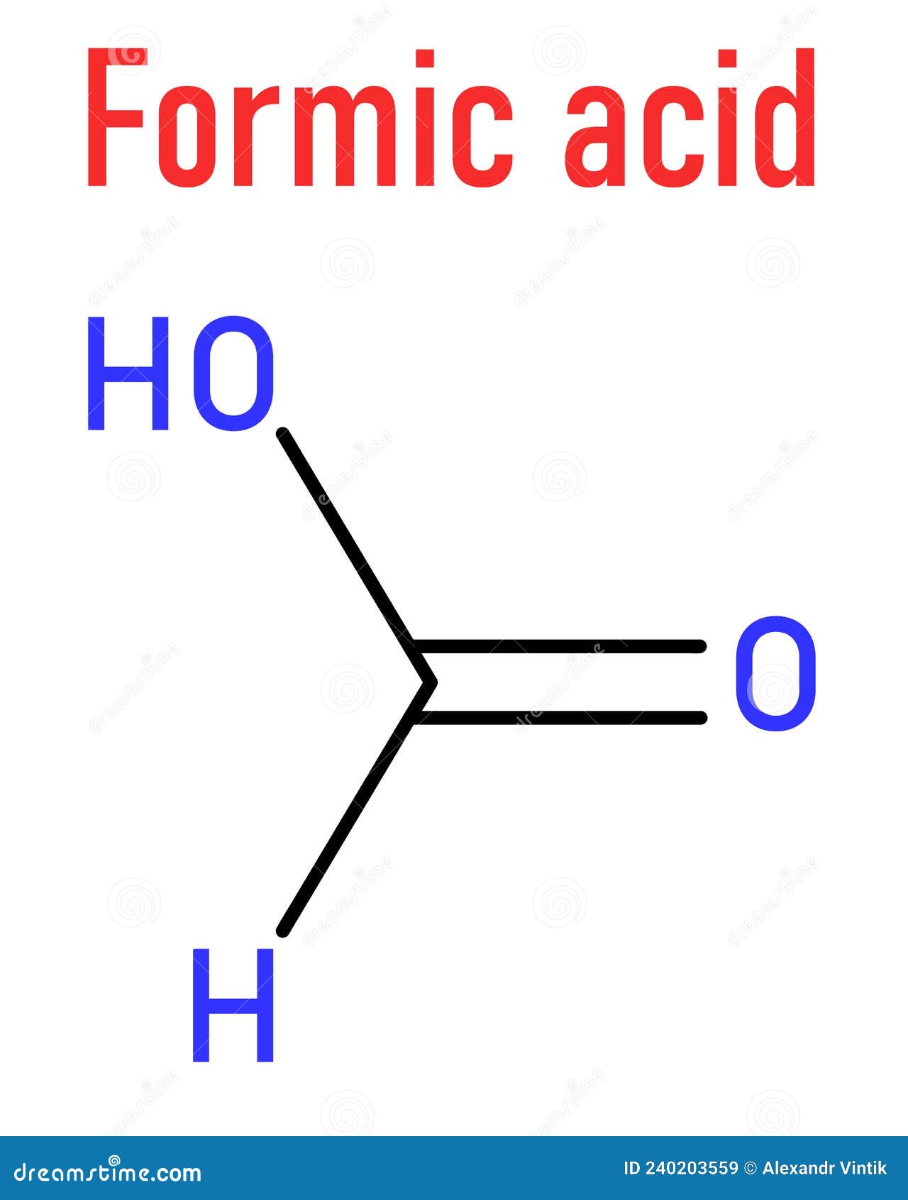 Formic Acid Molecule. Present in Ant Venom and in Stinging Nettle ...