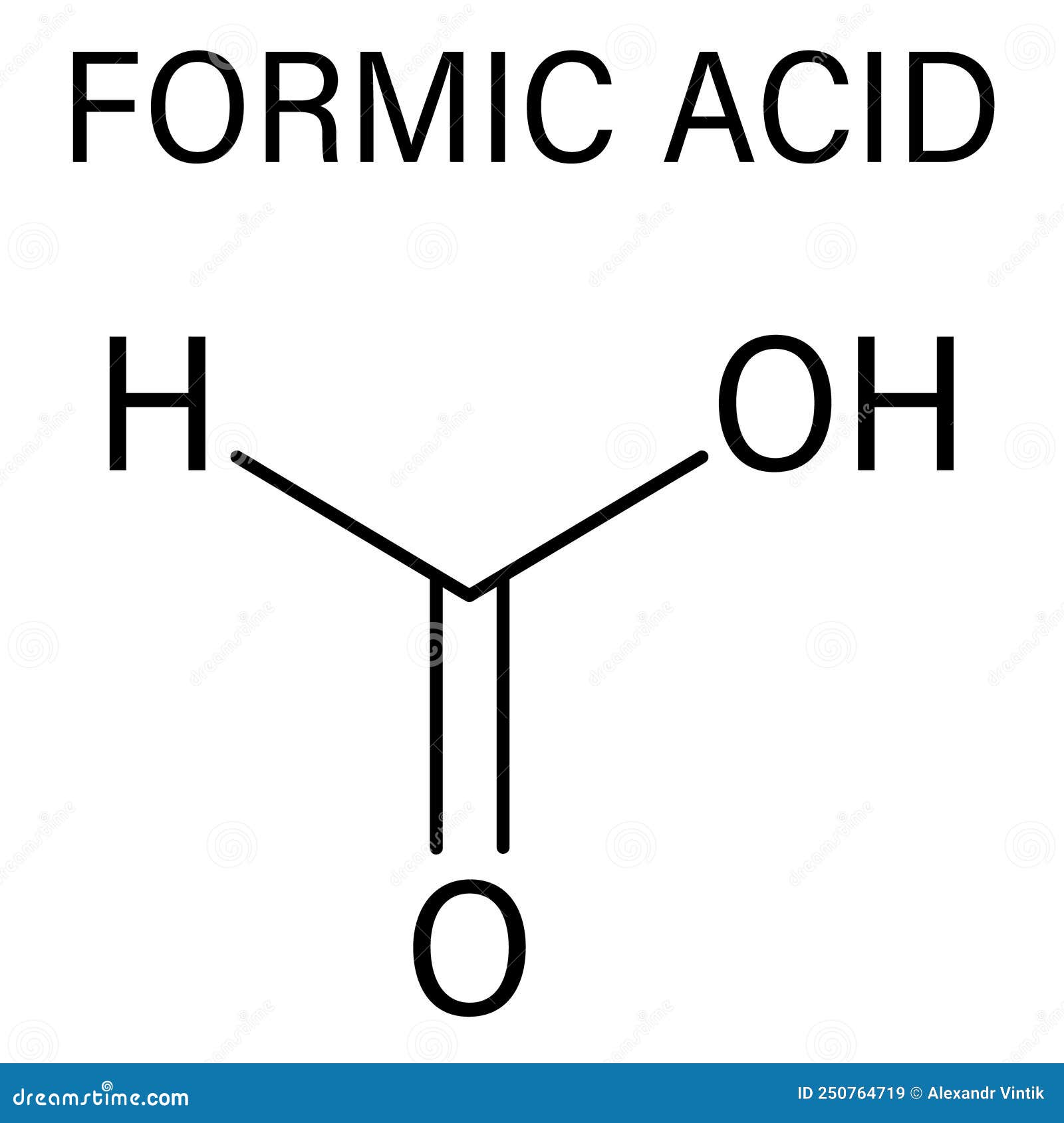 Formic Acid Molecule. Present in Ant Venom and in Stinging Nettle ...