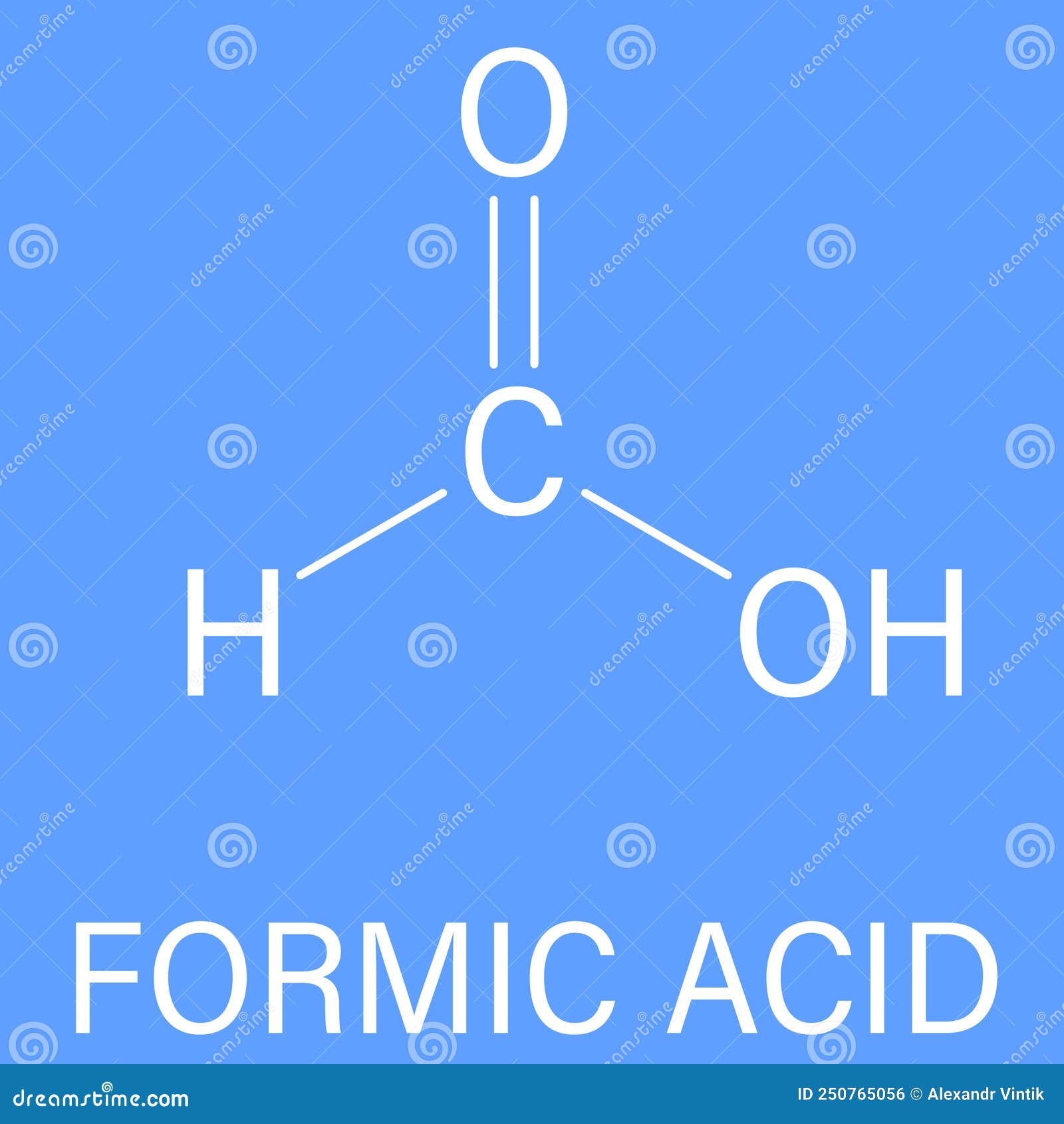 Formic Acid Molecule. Present In Ant Venom And In Stinging Nettle ...