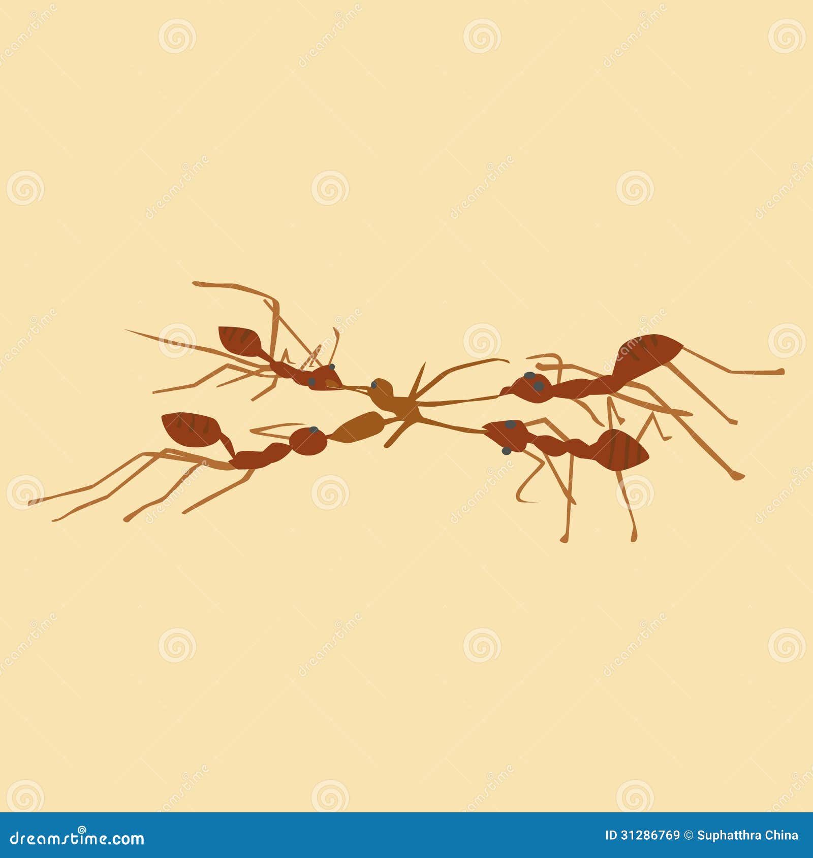 Formiche illustrazione vettoriale. Illustrazione di selvaggio - 31286769