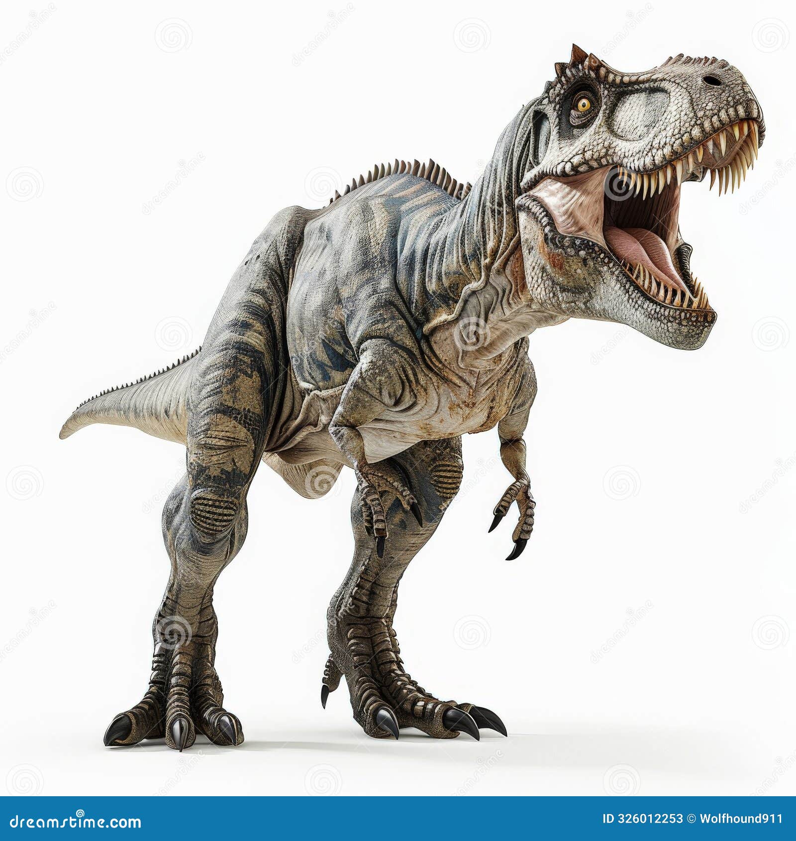 A Formidable Allosaurus With Its Muscular Build And Sharp Teeth, Ready ...