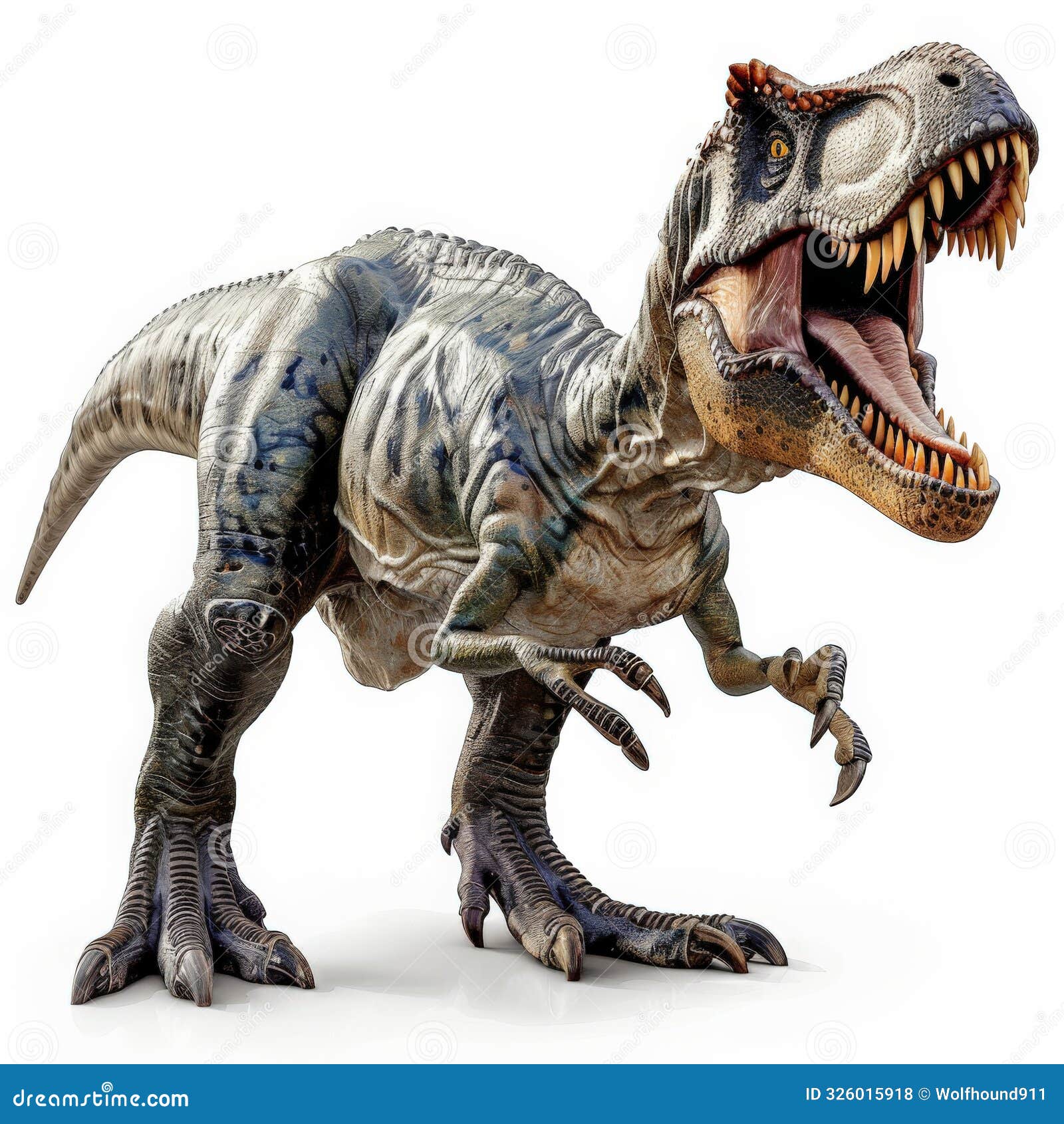A Formidable Allosaurus With Its Muscular Build And Sharp Teeth, Ready ...