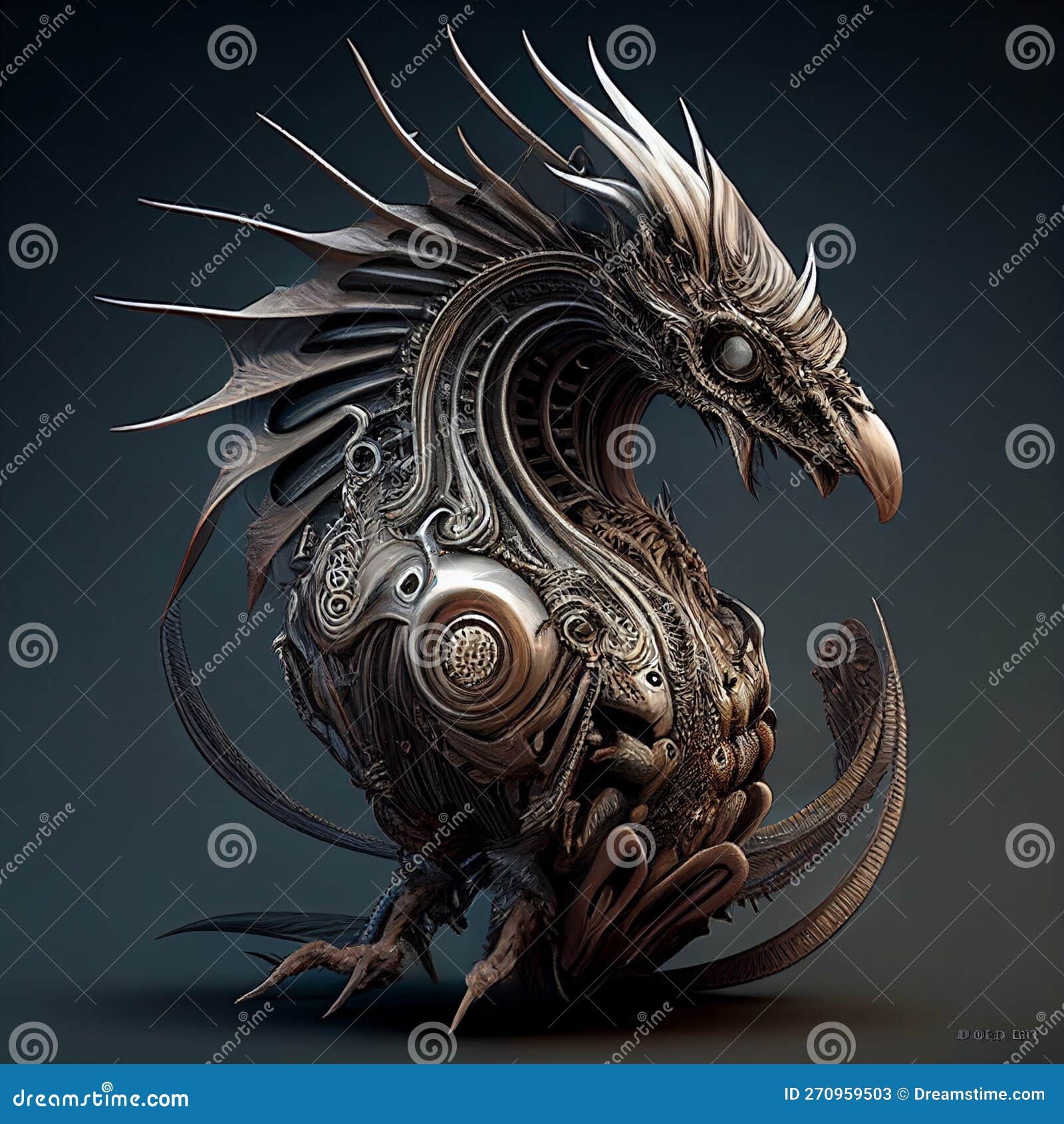 Formidable bird in profile stock illustration. Illustration of clothing ...