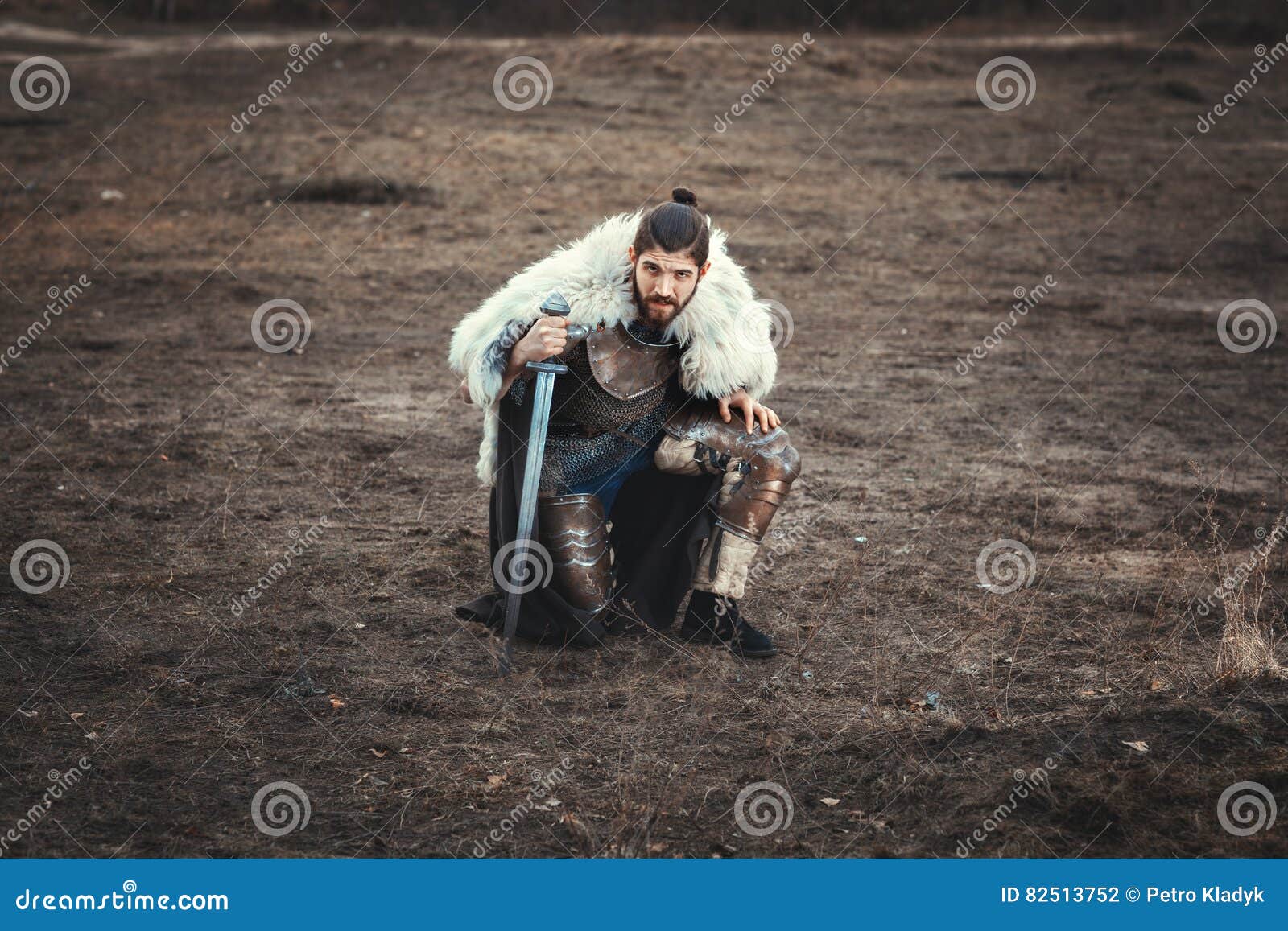Formidable Man with a Sword. Stock Photo - Image of blade, legend: 82513752