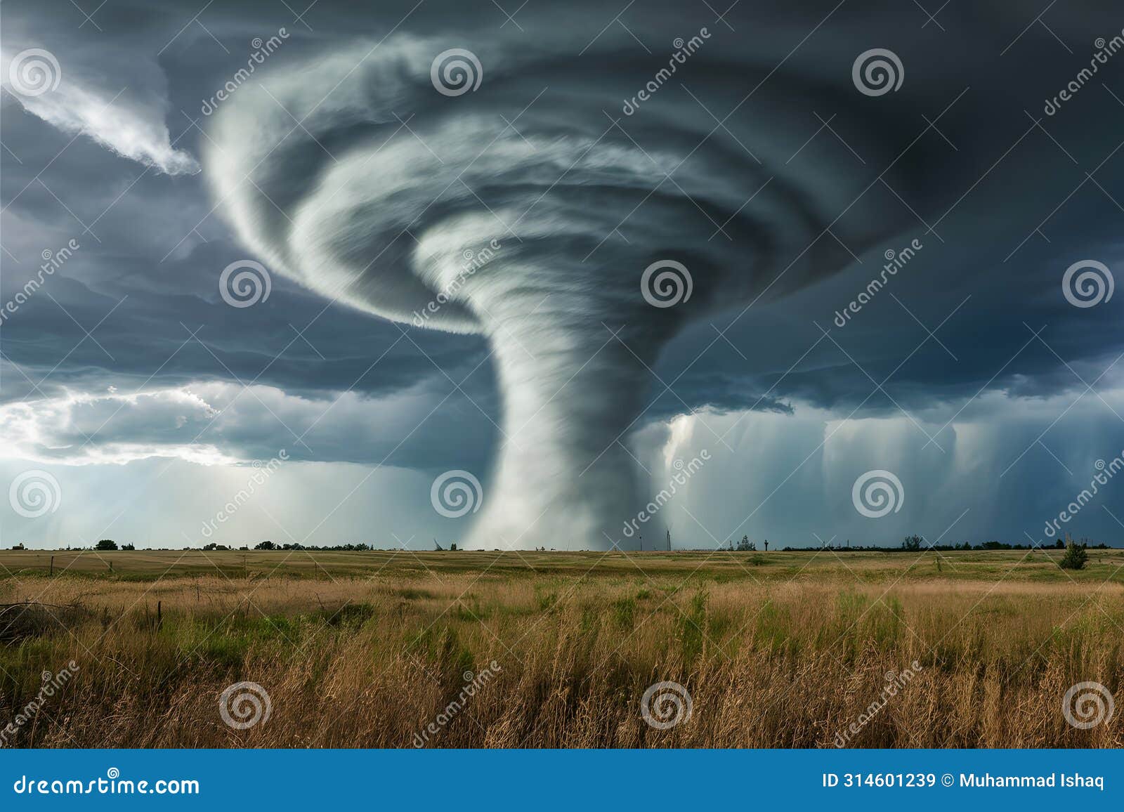 Formidable Tornado, Vortex of Immense Strength and Destruction Stock ...