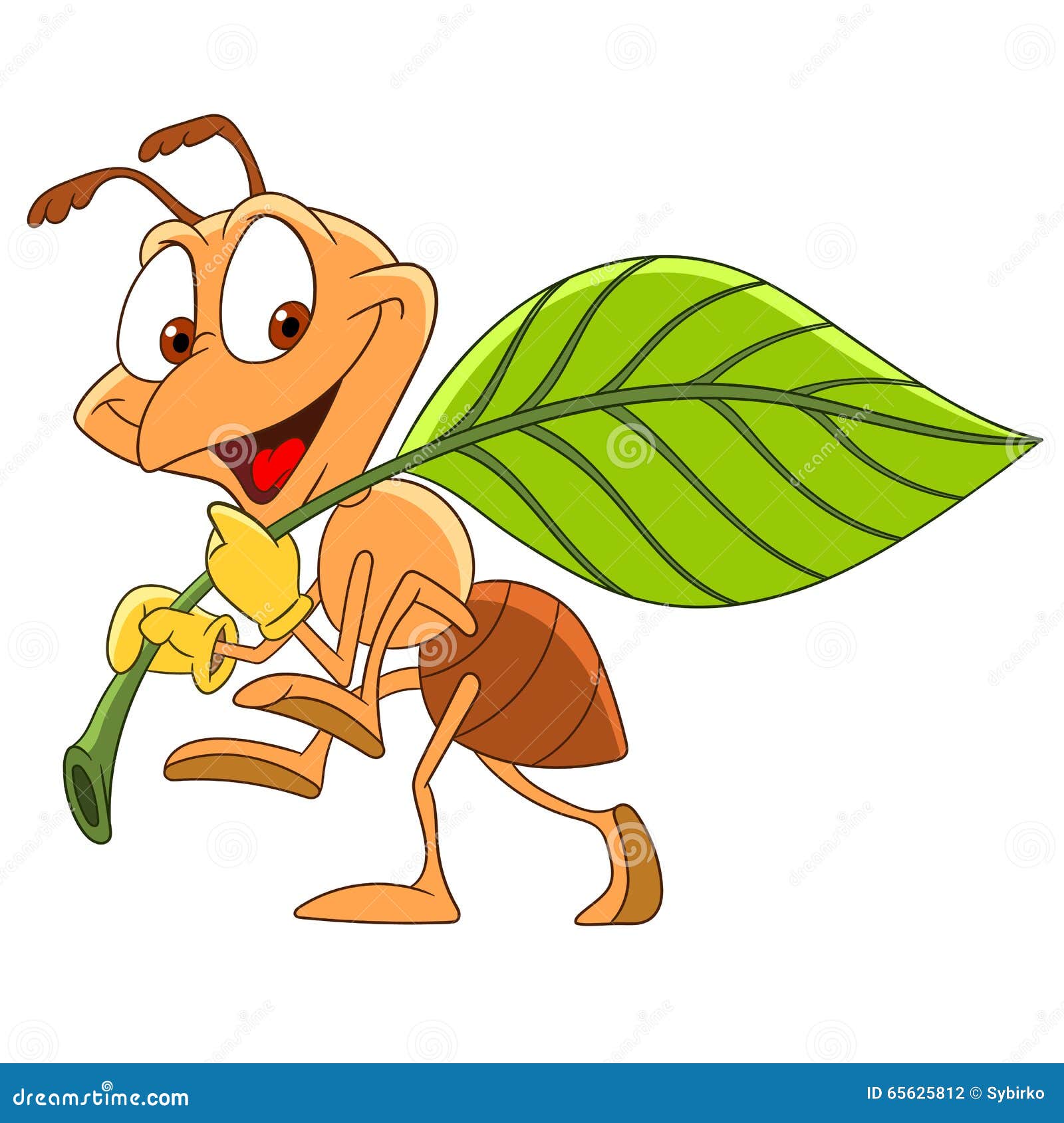 Formiga Bonito Dos Desenhos Animados Ilustração do Vetor - Ilustração ...