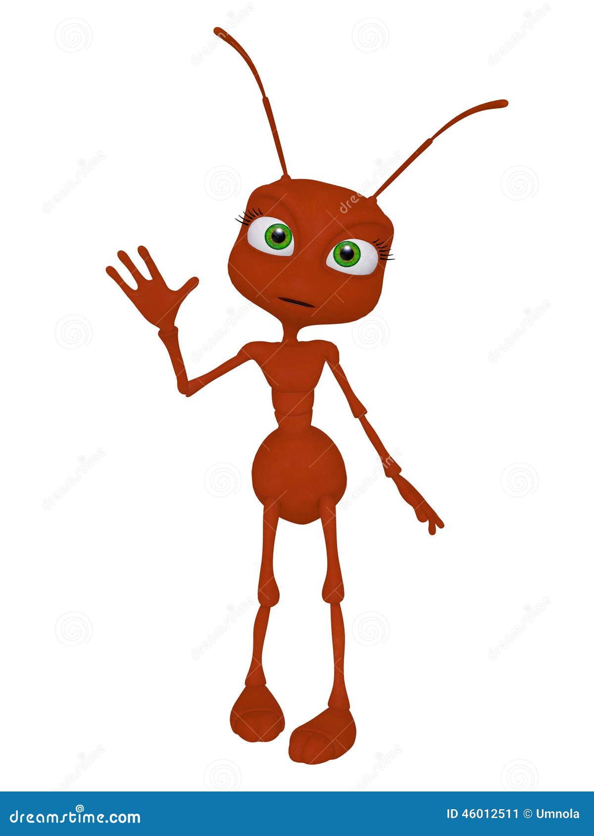 Formiga 3d Dos Desenhos Animados Ilustração Stock - Ilustração de ...