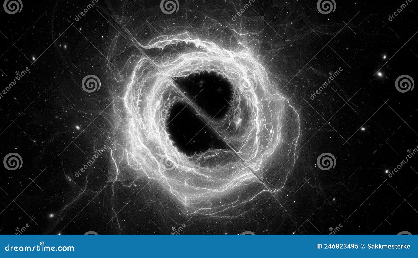 Forming of Accretion Disk Black and White Intensity Map Stock ...