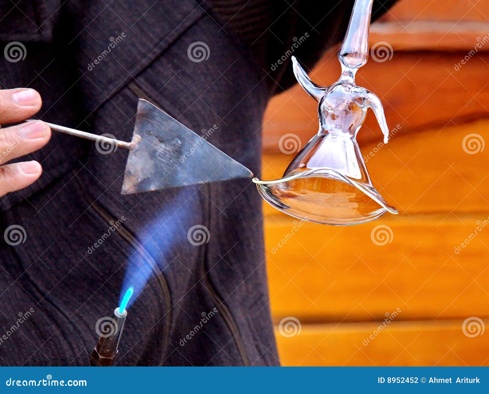 Forming the glass stock photo. Image of master, glassware - 8952452