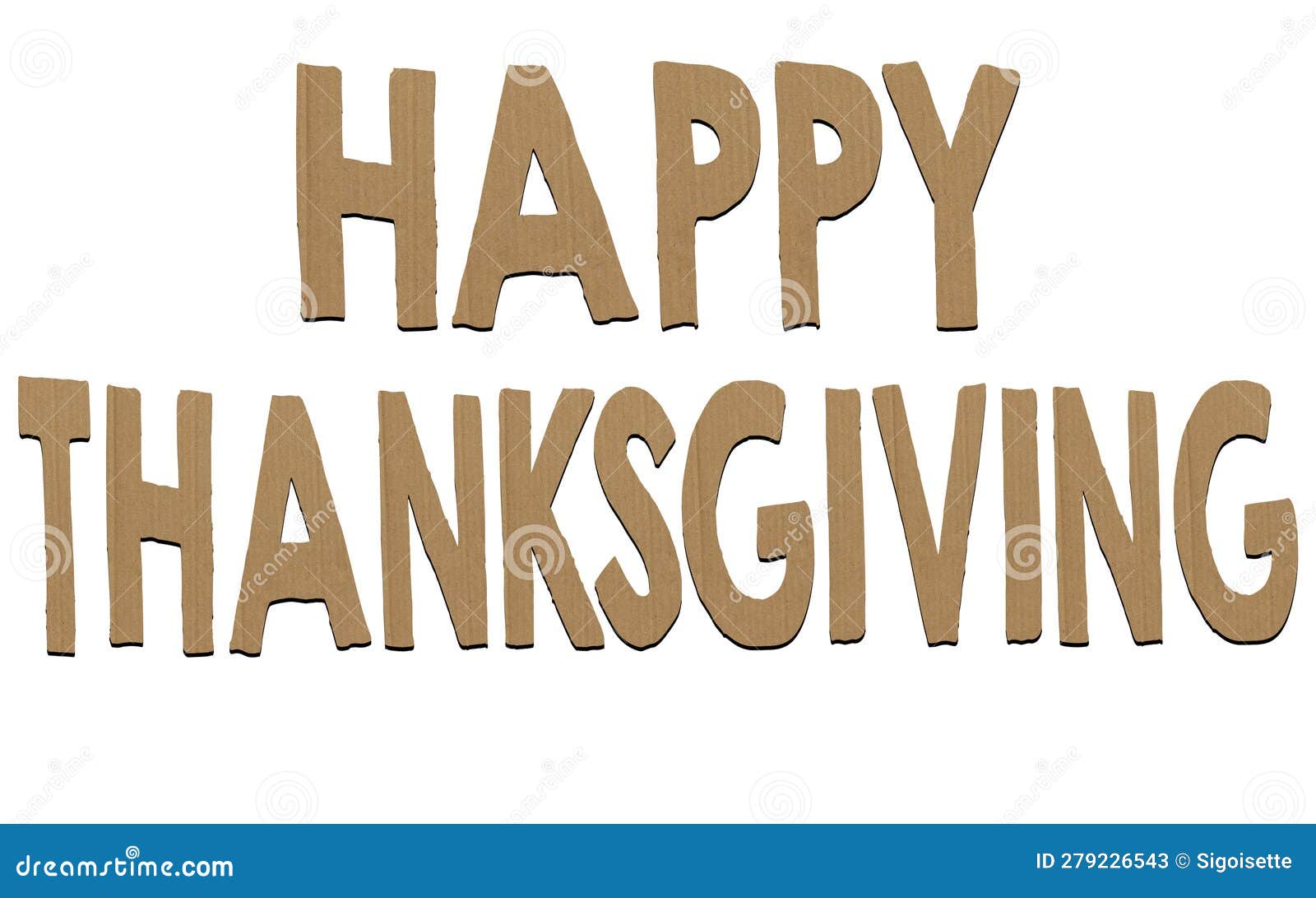 Forming Happy Thanksgiving Text with Cardboard Alphabets Stock ...