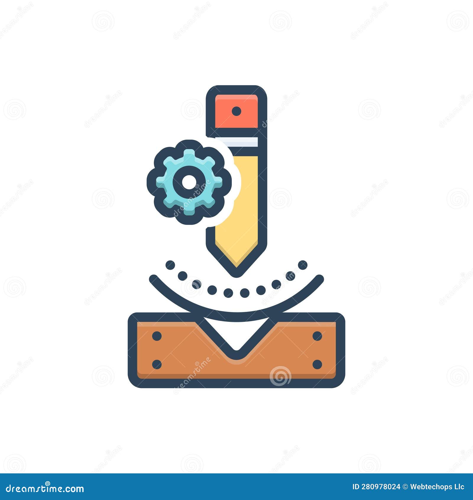 Color Illustration Icon for Forming, Composing and Pen Stock ...