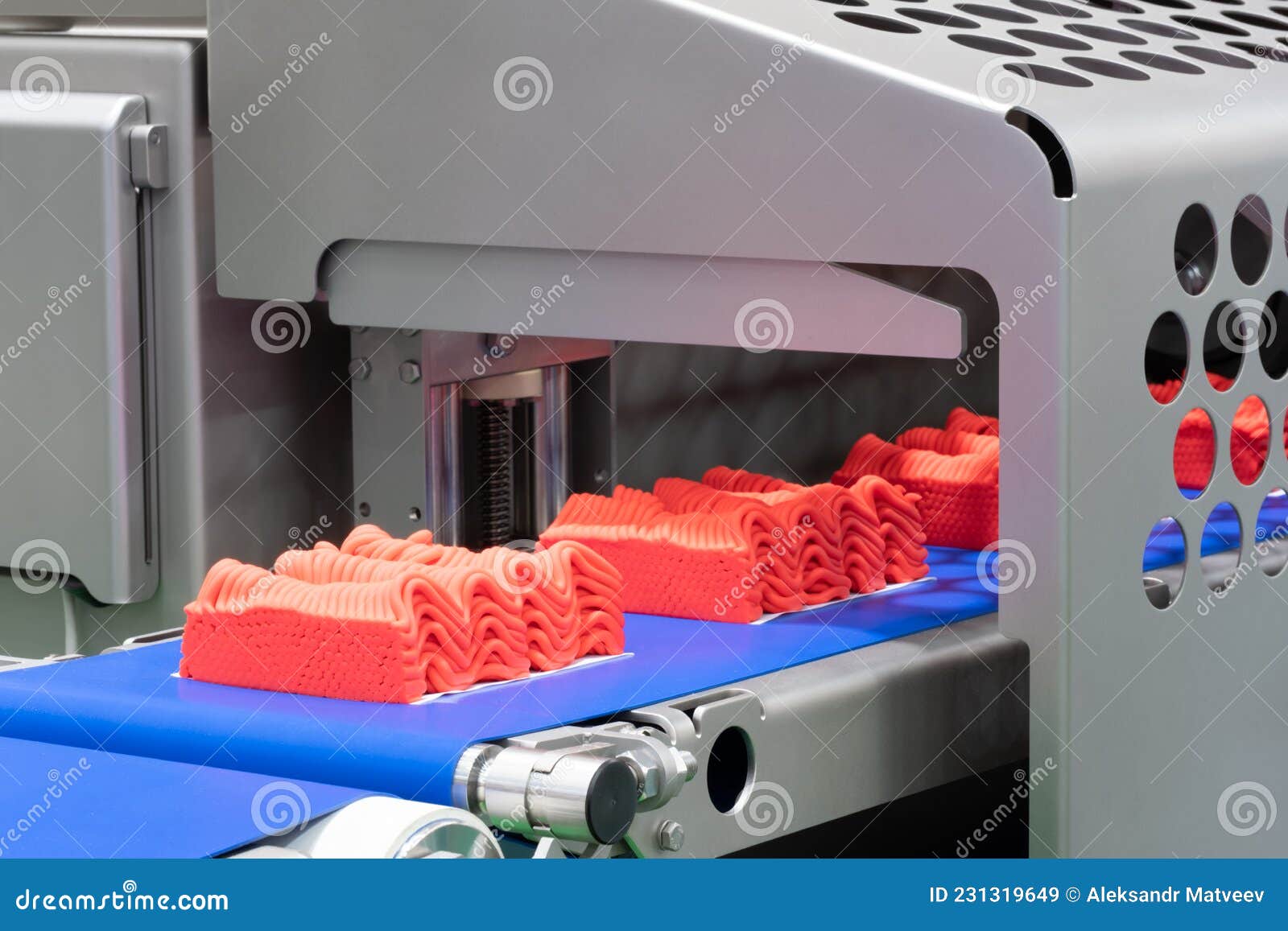 Forming Sausages from Minced Meat for Packing Stock Image - Image of ...