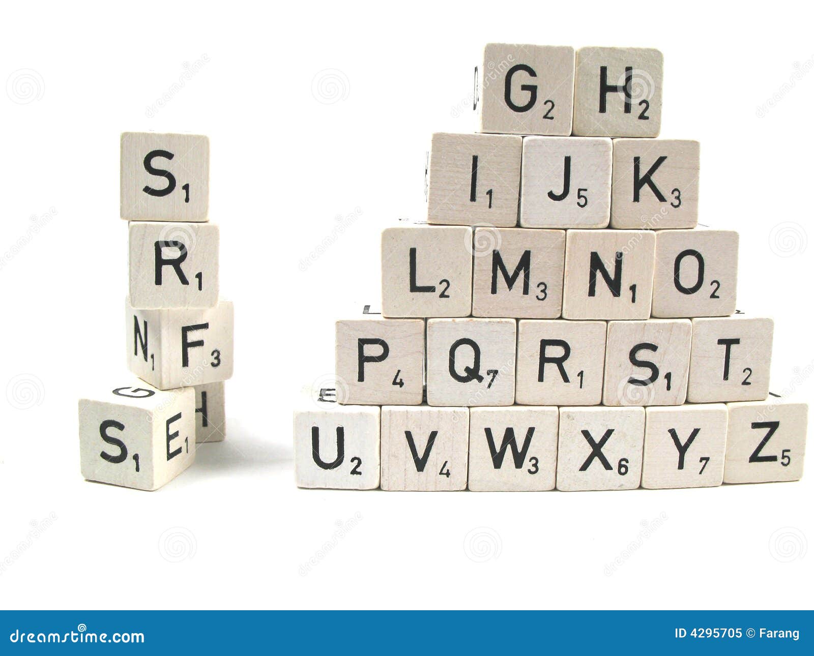 Forming words stock image. Image of school, stack, wooden - 4295705