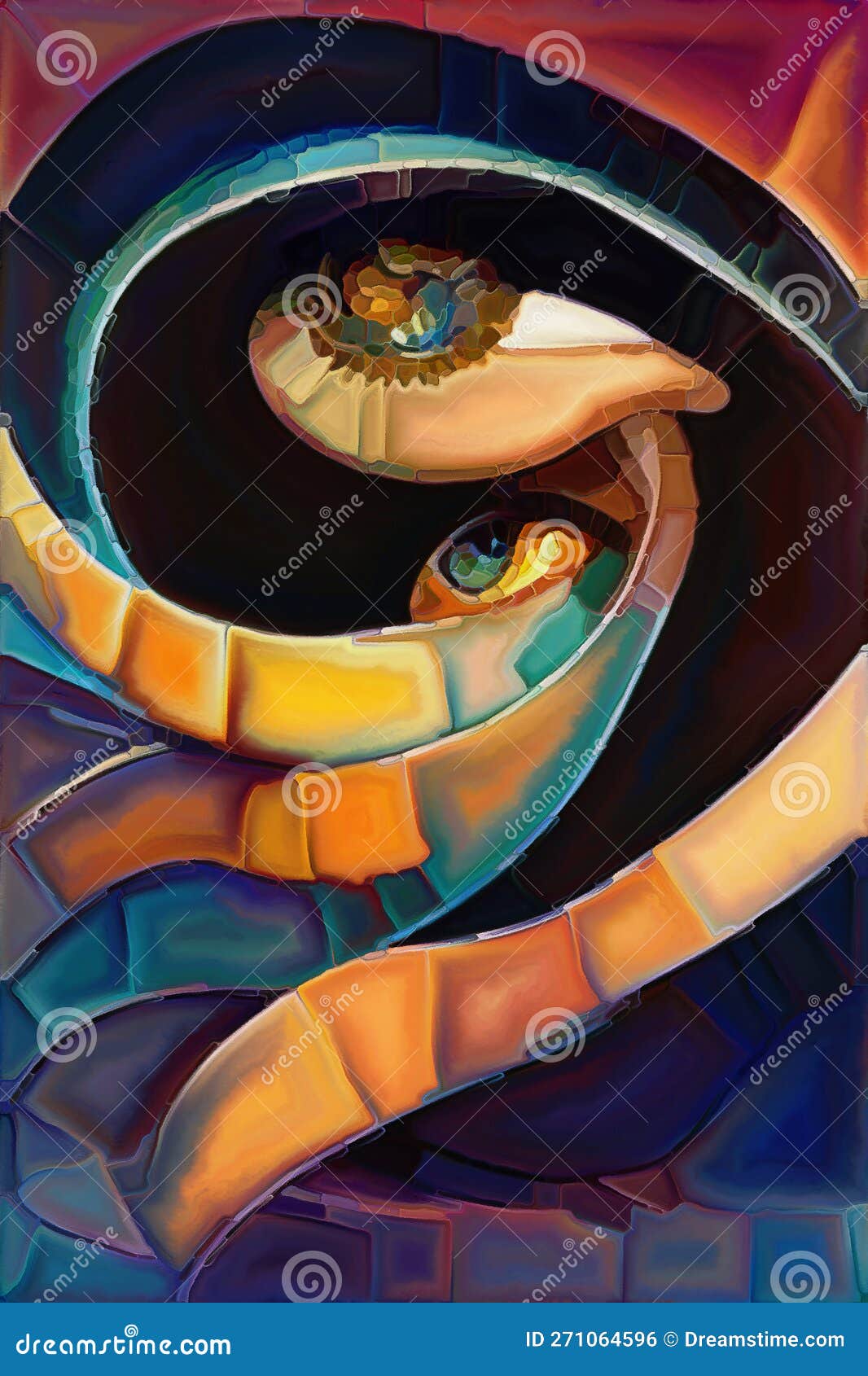 Evolving Colored Forms stock illustration. Illustration of media ...