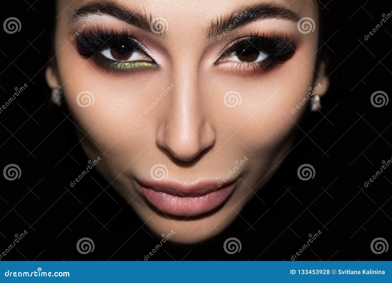 Forms of the female face stock photo. Image of eyelid - 133453928