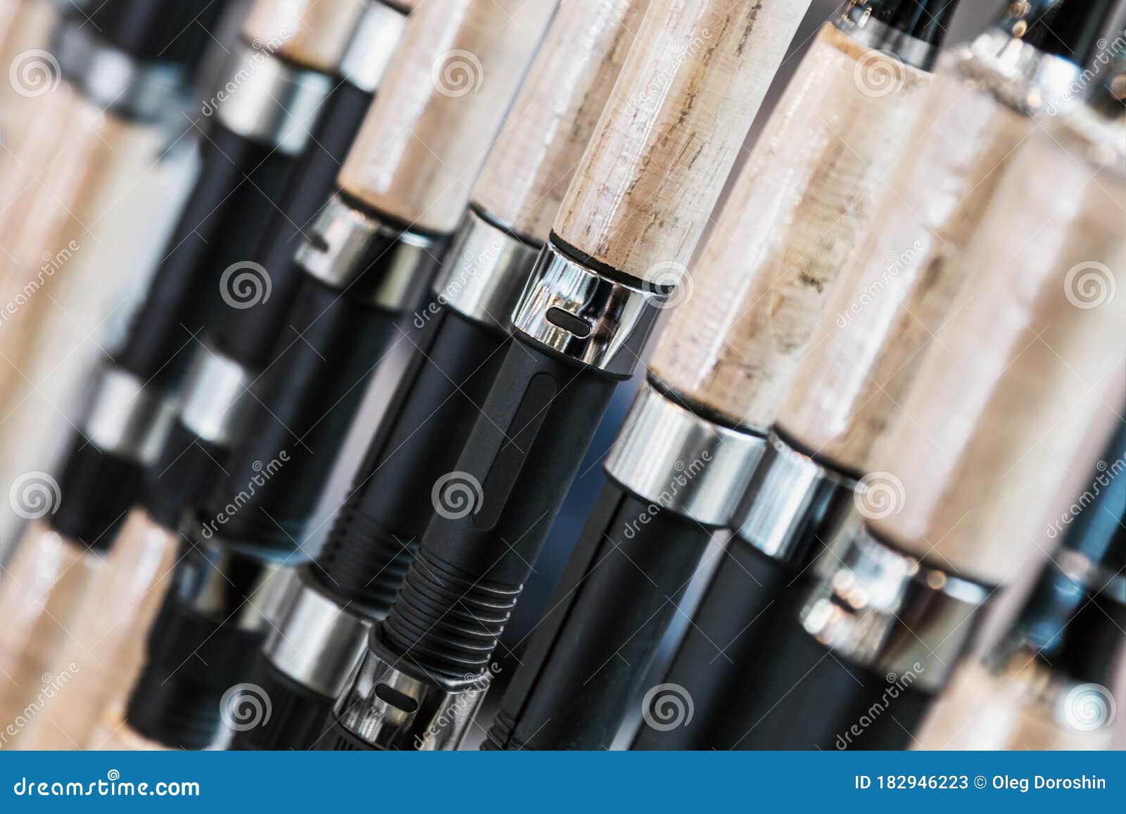 Forms of Fishing Rods and Spinning Rods on the Counter in the Store ...