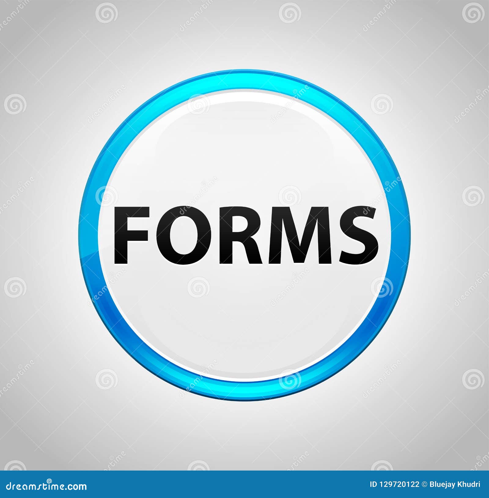 Forms Round Blue Push Button Stock Illustration - Illustration of ...