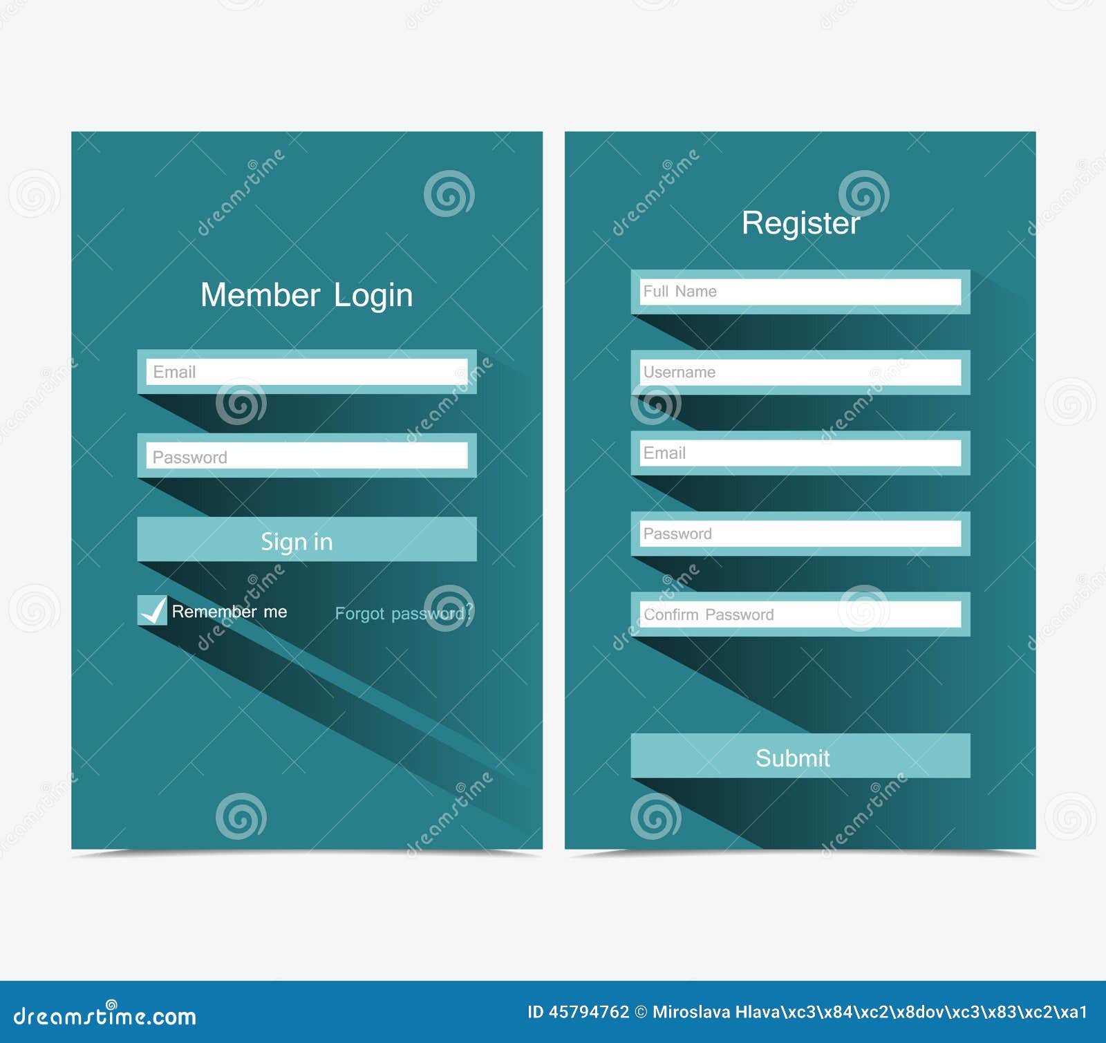 Forms Login stock vector. Illustration of creative, layout - 45794762