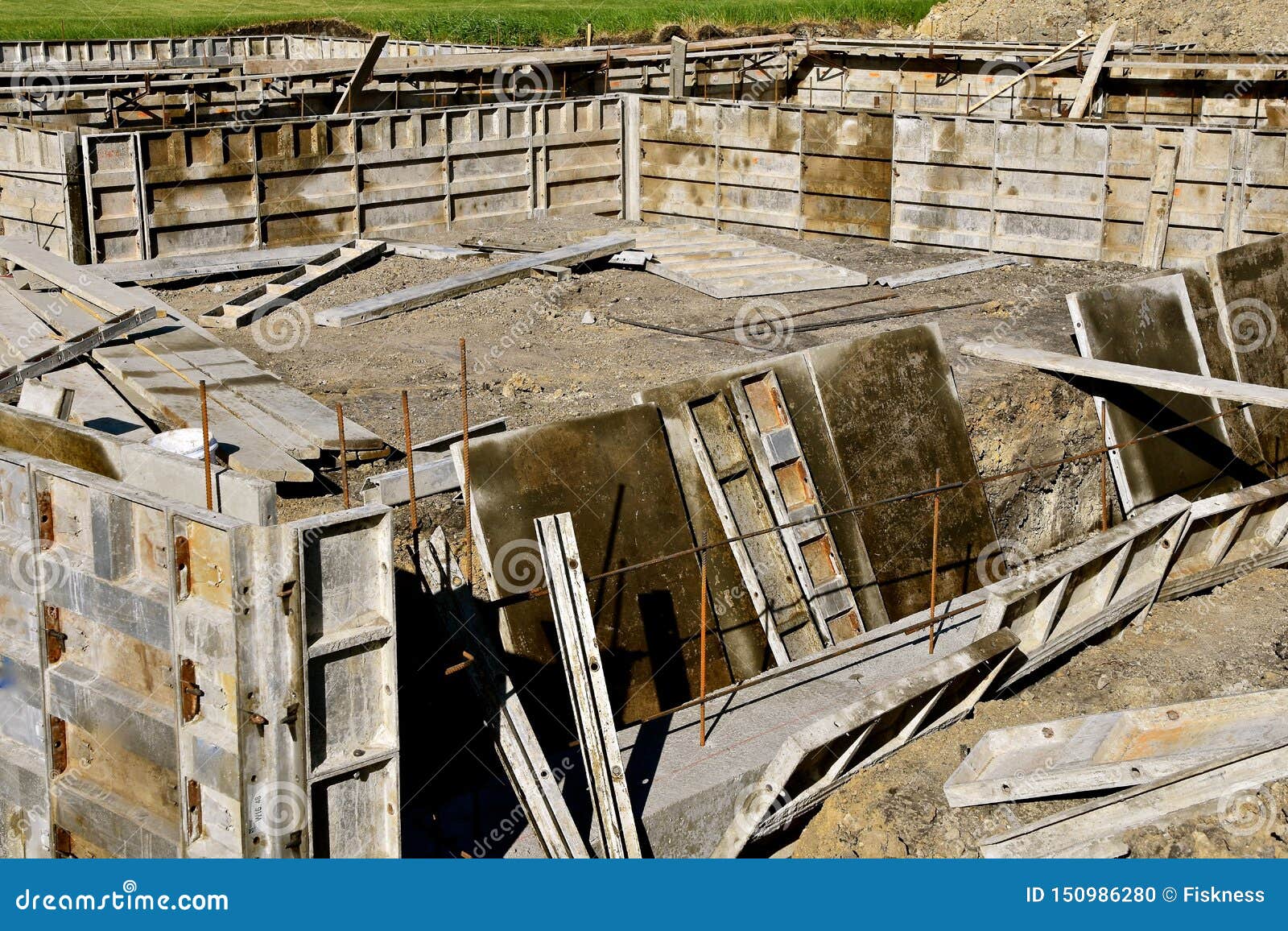 For for Concrete Basement Foundation Stock Photo - Image of gravel ...