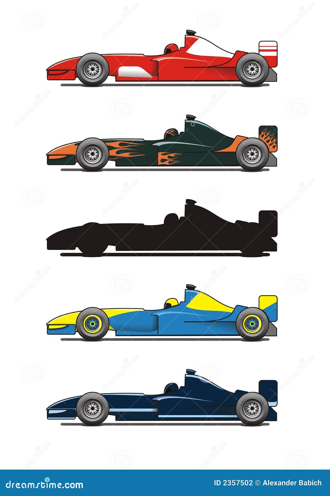 Ferrari Formula 1 Race Font Numbers, Vintage Style Cartoon Vector ...