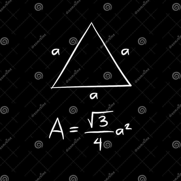 The Formula for Calculating the Side of an Equilateral Triangle Stock ...