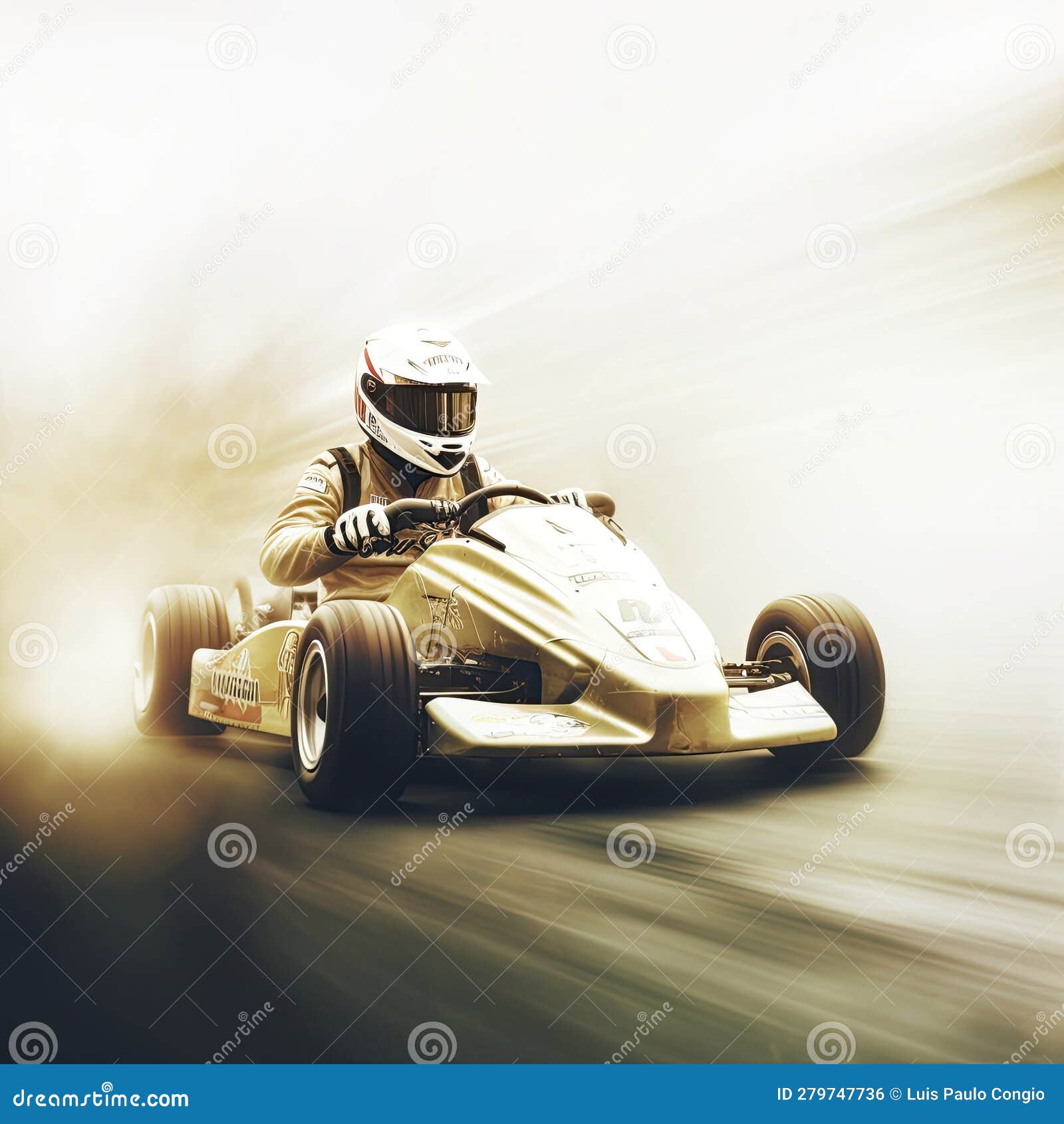 A Formula 1 Car with a Driver Stock Illustration - Illustration of ...