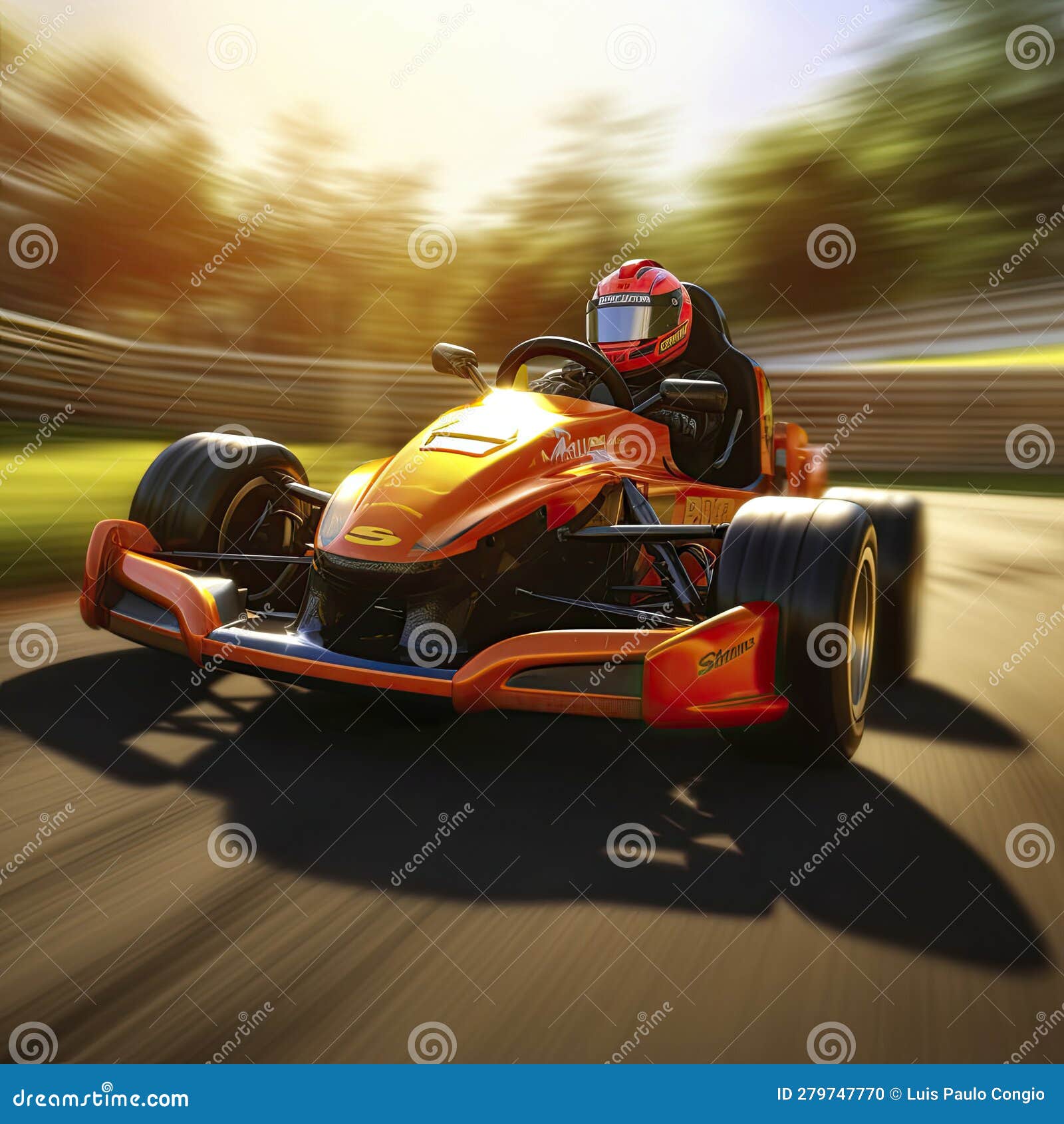 A Formula 1 Car with a Driver Stock Illustration - Illustration of ...