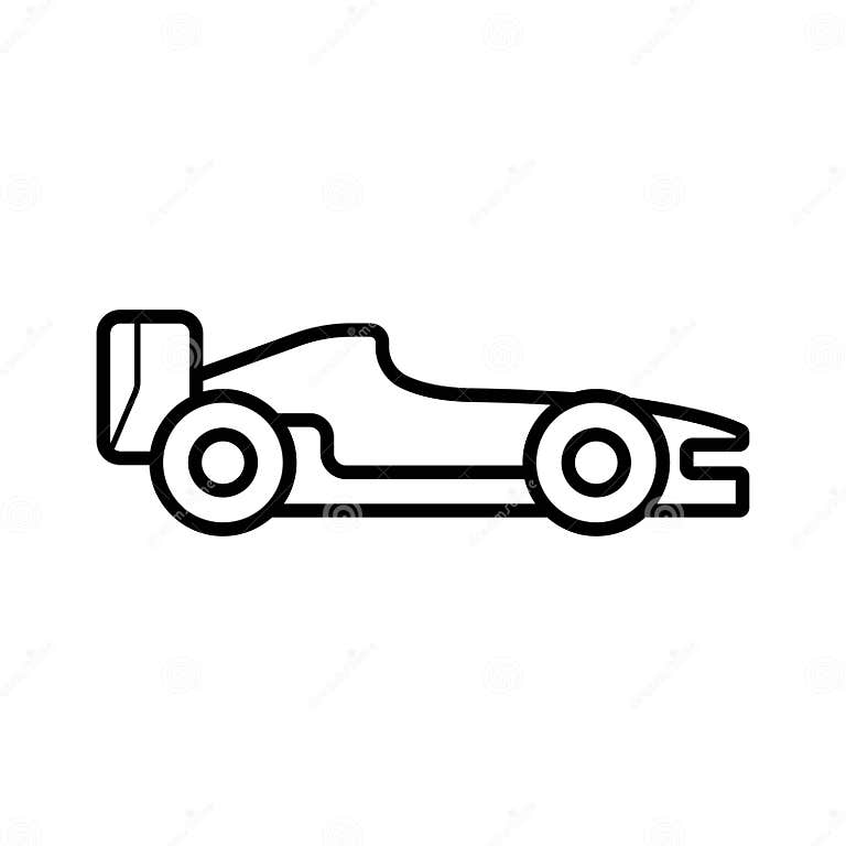 Formula 1 car icon vector stock illustration. Illustration of land ...