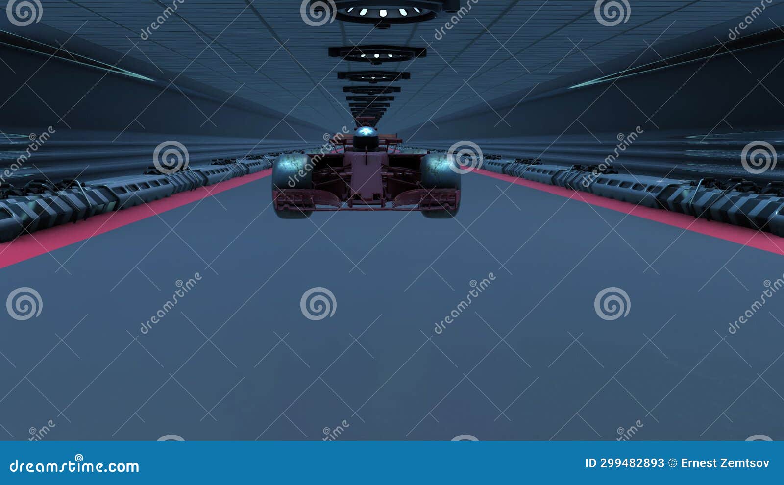 Formula 1 Car Race 3D Animation. Futuristic Theme Stock Video - Video ...