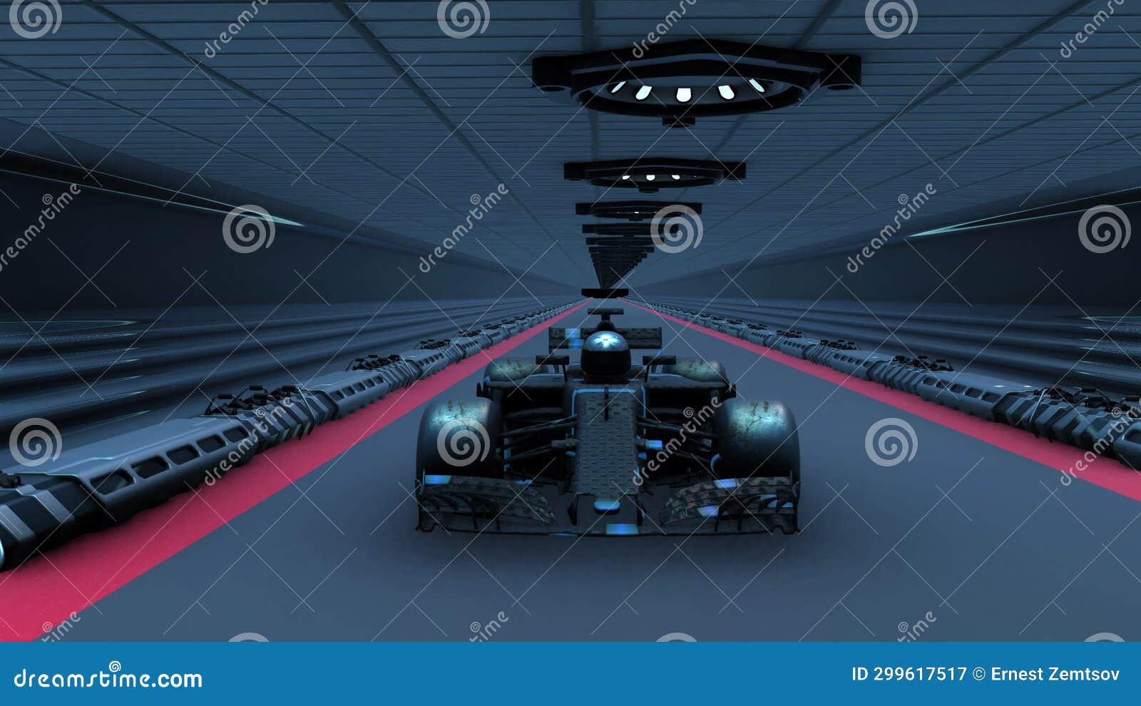 Formula 1 Car Race 3D Animation. Futuristic Theme Stock Video - Video ...
