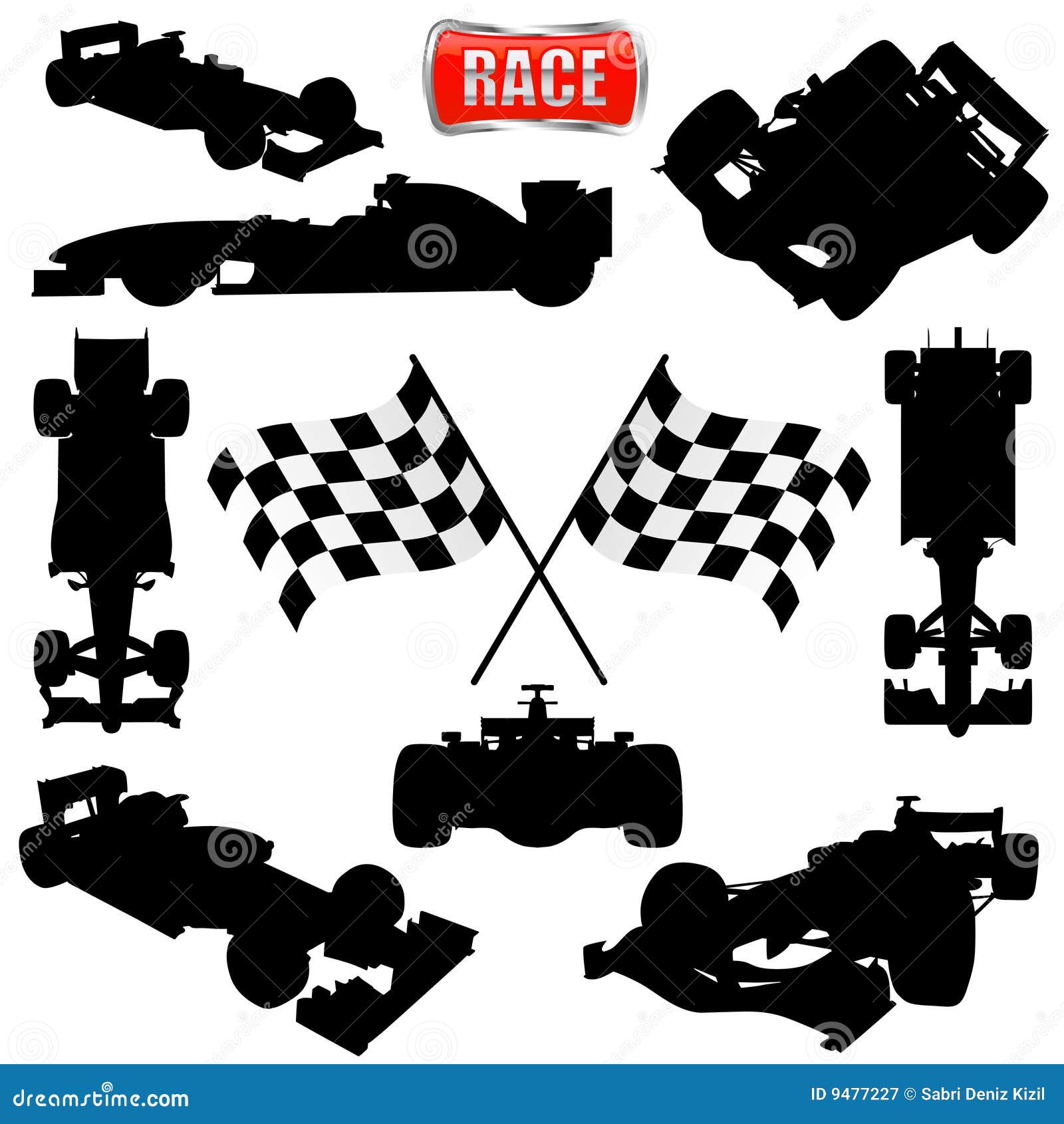 Formula Cars Vector | CartoonDealer.com #9349491