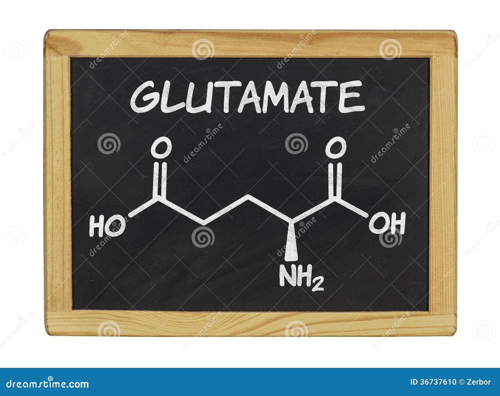 Formula Chimica Di Glutammato Su Una Lavagna Fotografia Stock ...