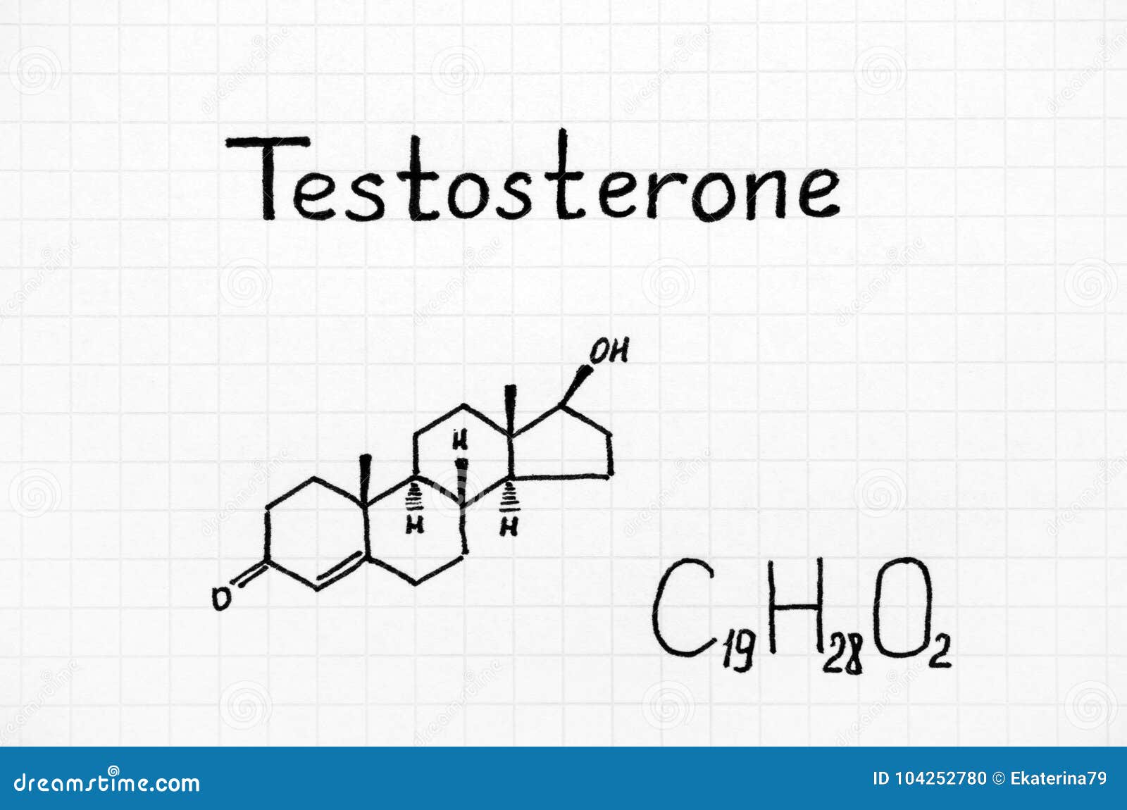 Formula Chimica Di Testosterone Fotografia Stock - Immagine di ...