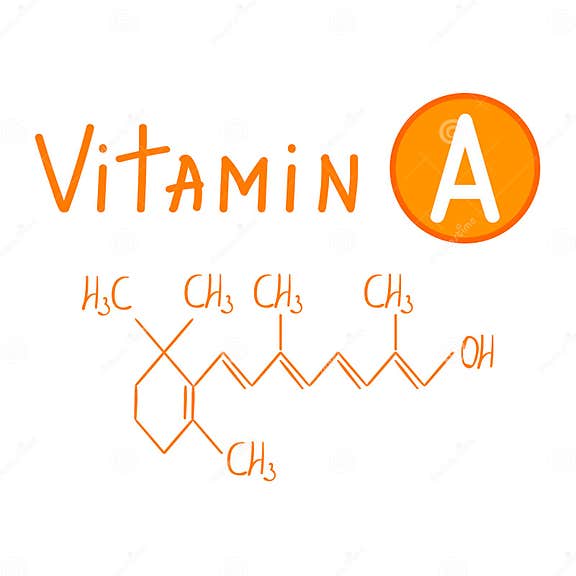 Formula Chimica Di Vitamina a Illustrazione Vettoriale - Illustrazione ...