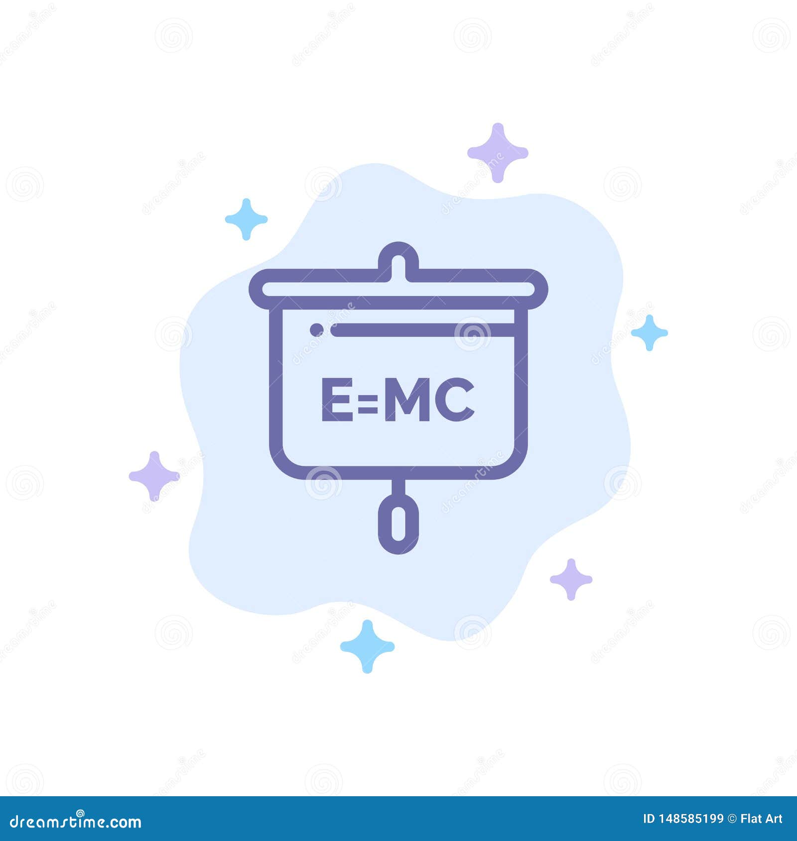 Formula, Education, Presentation, School Blue Icon on Abstract Cloud ...