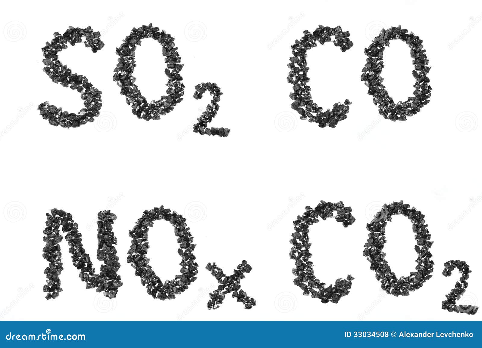 Formula Emissions from Pieces of Coal Stock Photo - Image of background ...