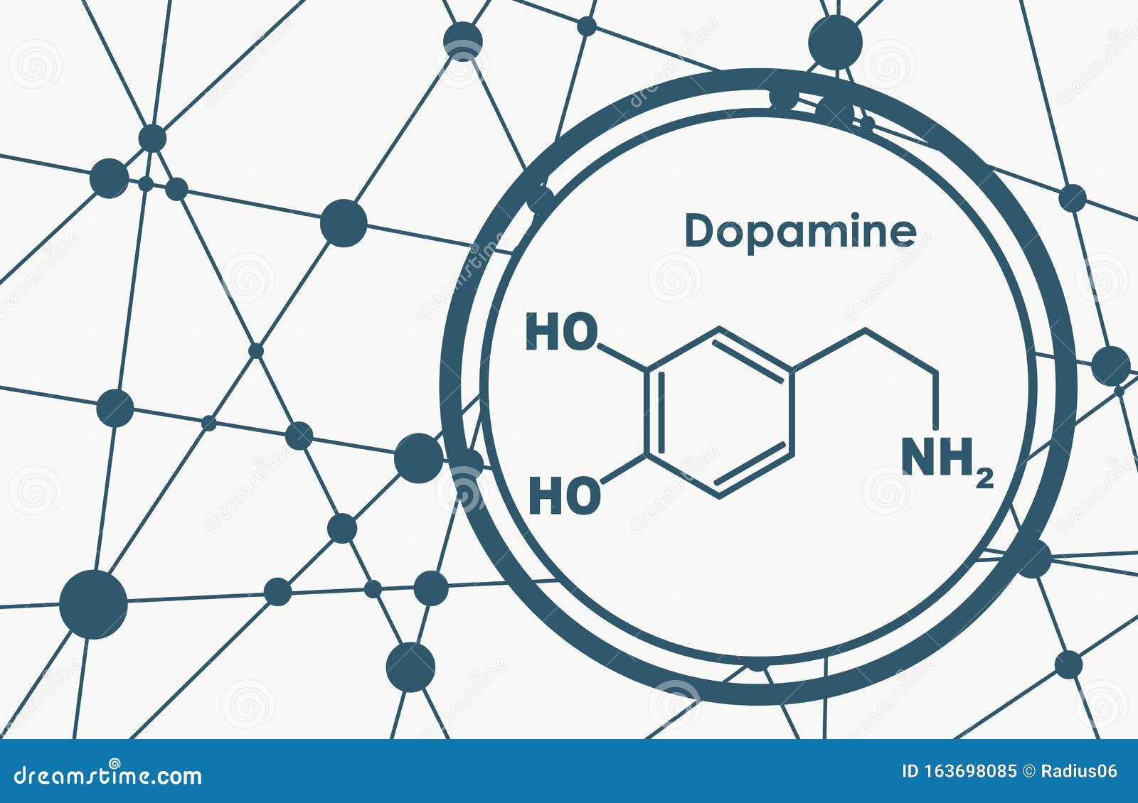 Formula hormone dopamine. stock vector. Illustration of euphoria ...